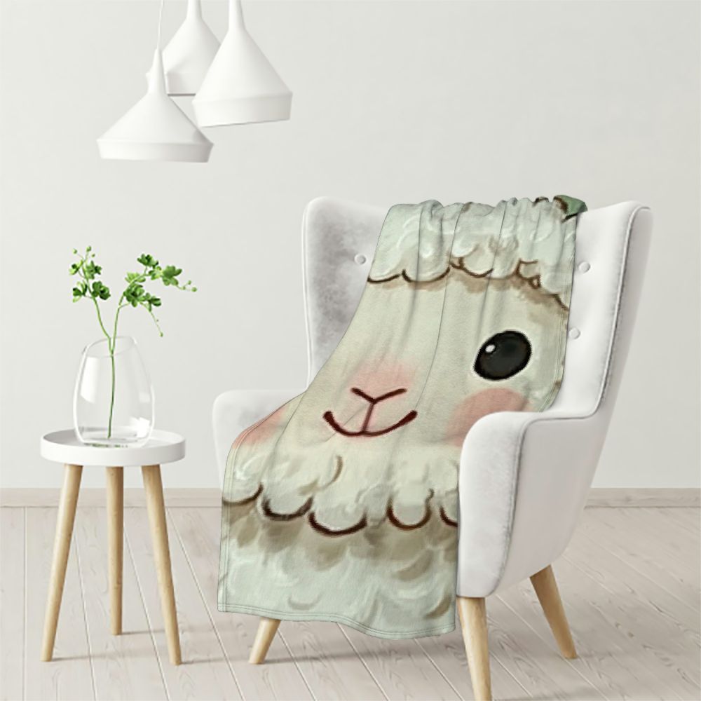 WHKANG Personalized Sheep Throw Blanket with Name- Soft, Fuzzy & Warm ...