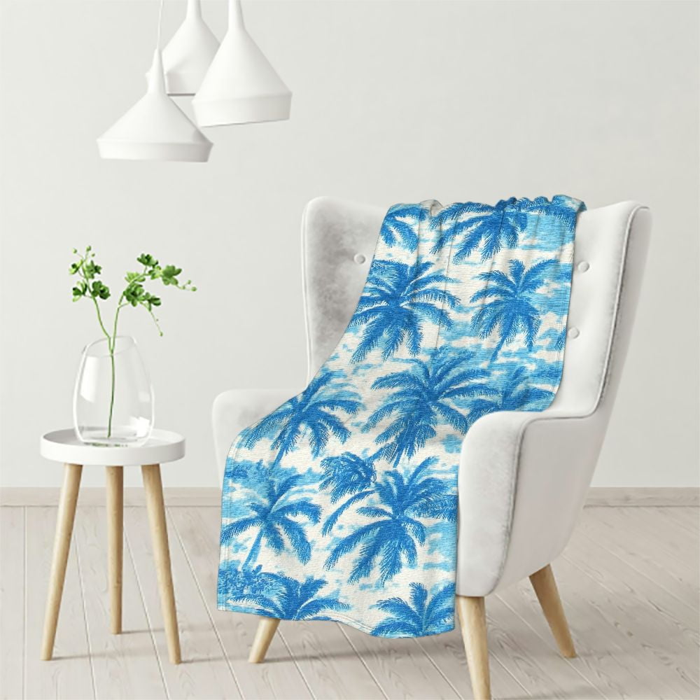 WHKANG Tropical Throw Blanket, Cool Exotic Summer Pattern with Palm ...