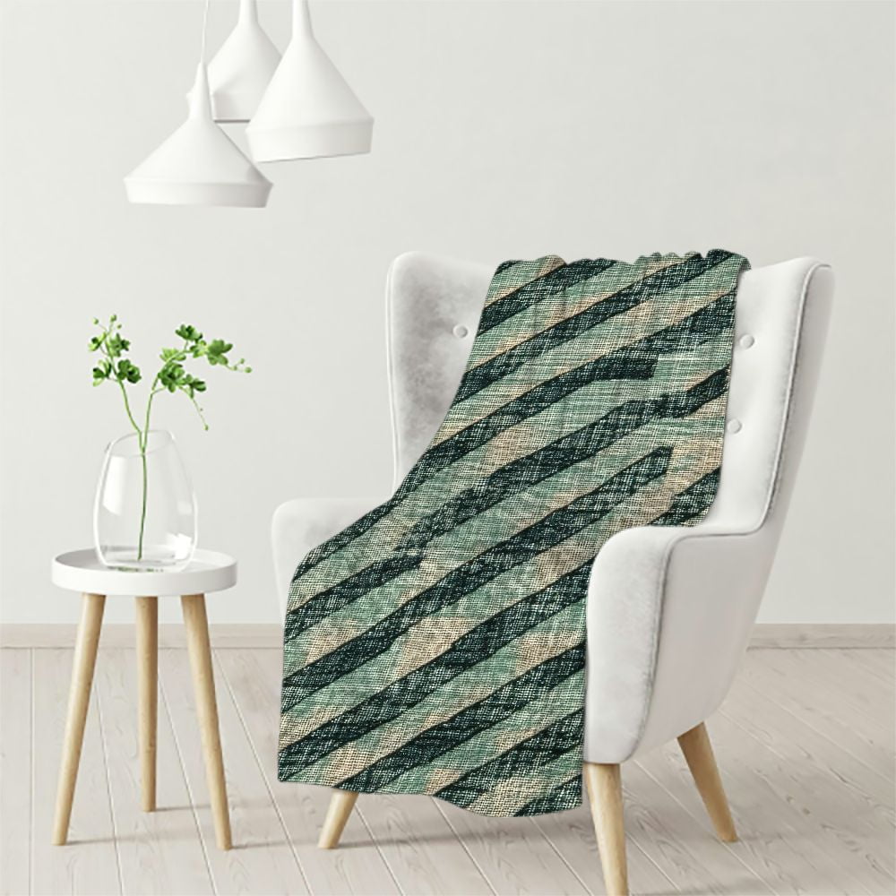 WHKANG Tropical Throw Blanket, Pattern of Exotic Palm Leaves Hawaiian ...