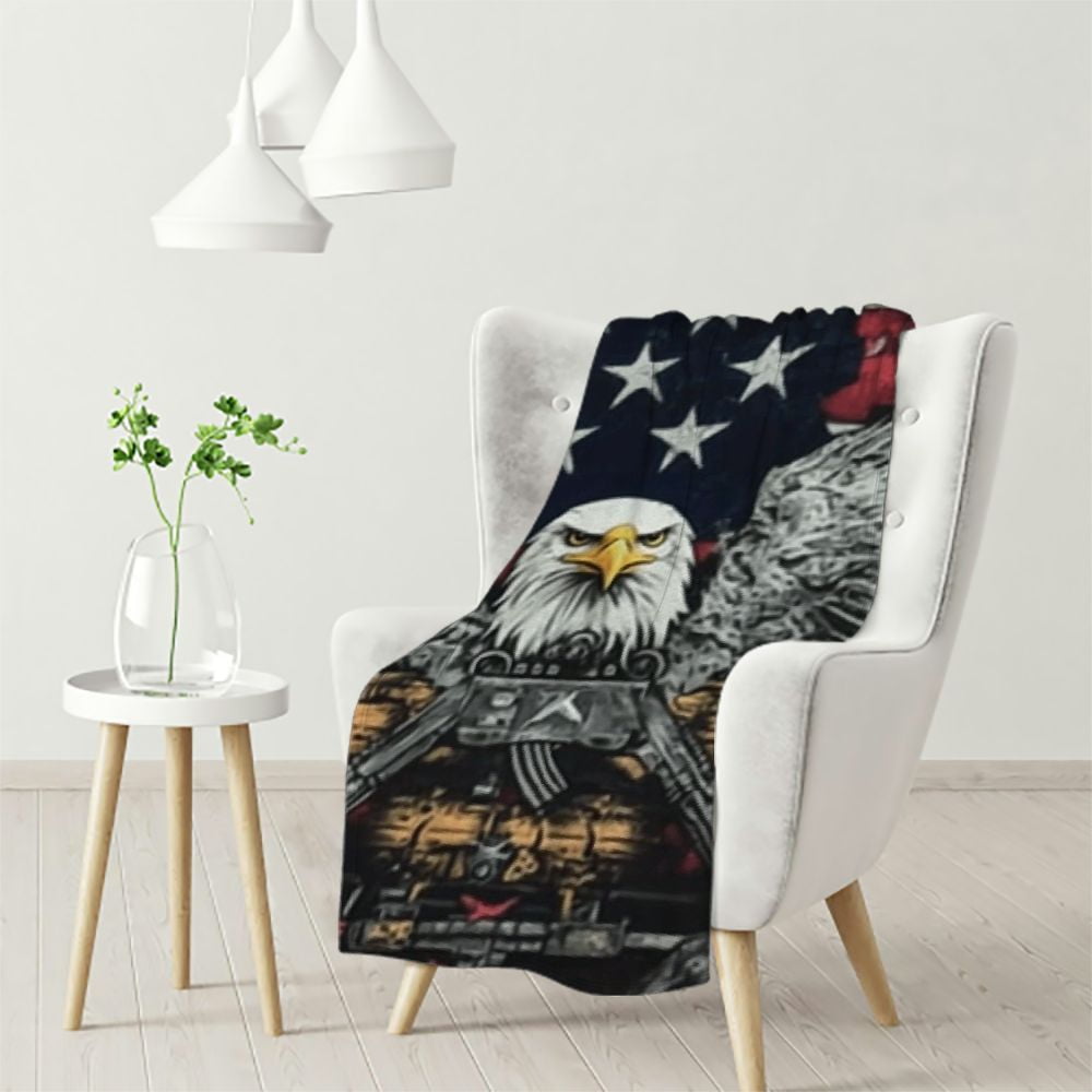 WHKANG Two Gun Throw Blanket for Couch Cozy Soft Sofa Chair Bed Throw ...