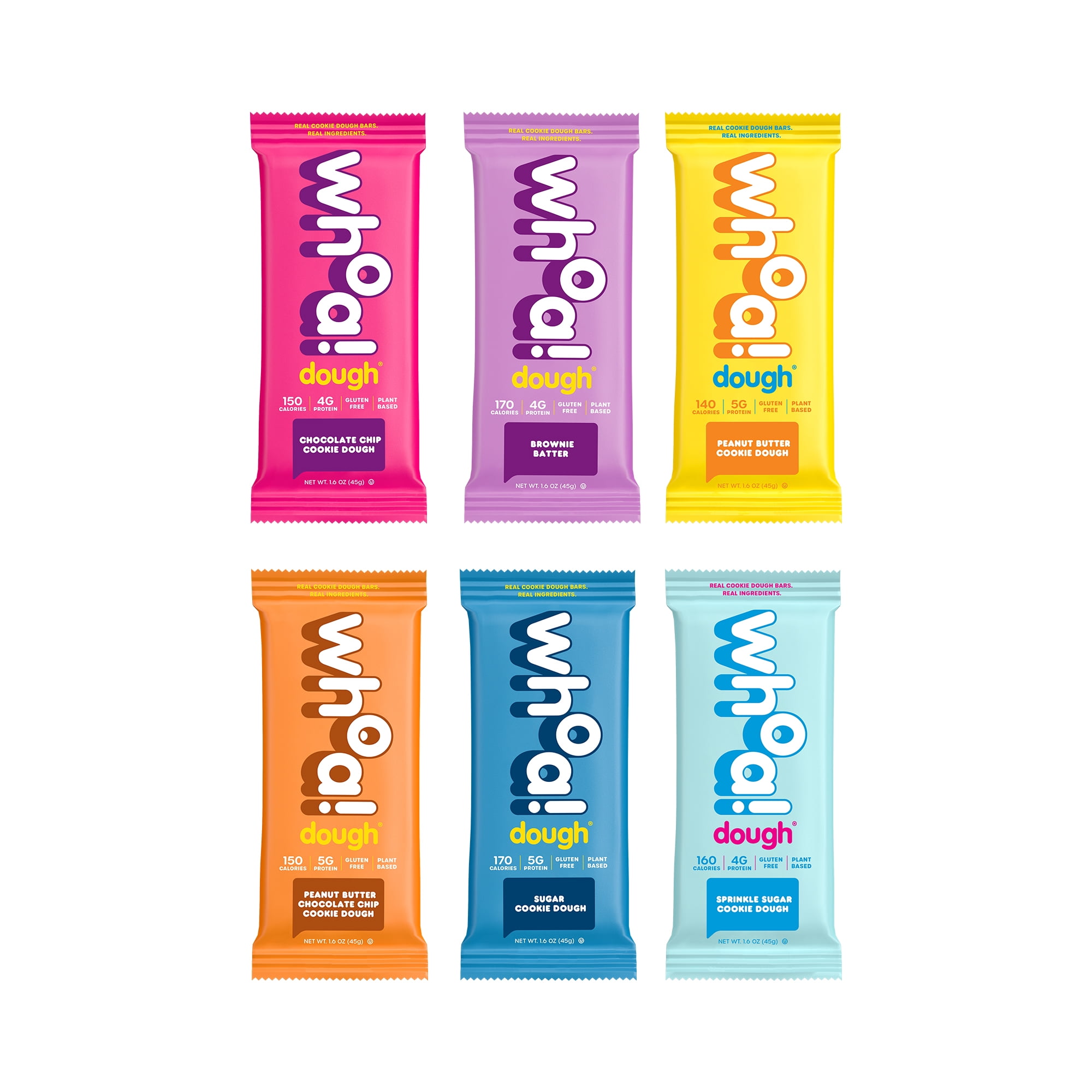 WHOA DOUGH Edible Cookie Dough Bars, Vegan, Gluten Free, Non GMO ...