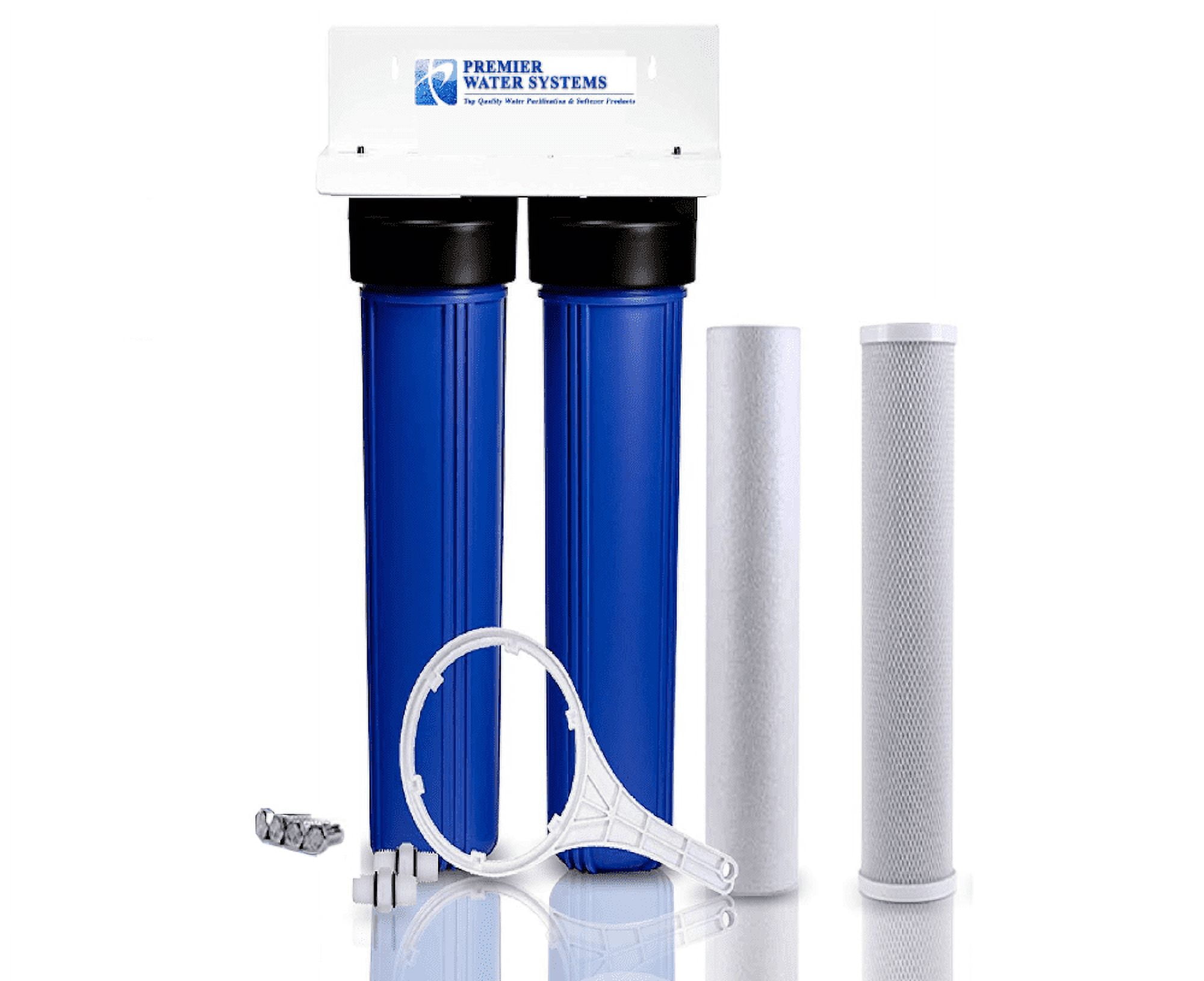 WHOLE HOUSE DUAL BIG BLUE WATER FILTER SYSTEM - FLUORIDE REMOVAL 1 ...