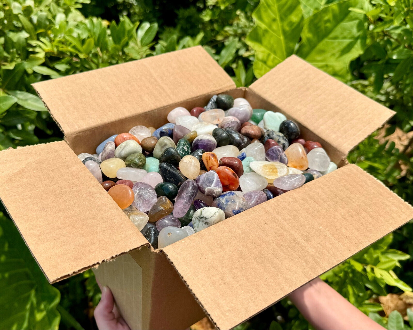 WHOLESALE 20 lb Box Medium Assorted Mixed Tumbled Stones, CRAZY CHEAP ...