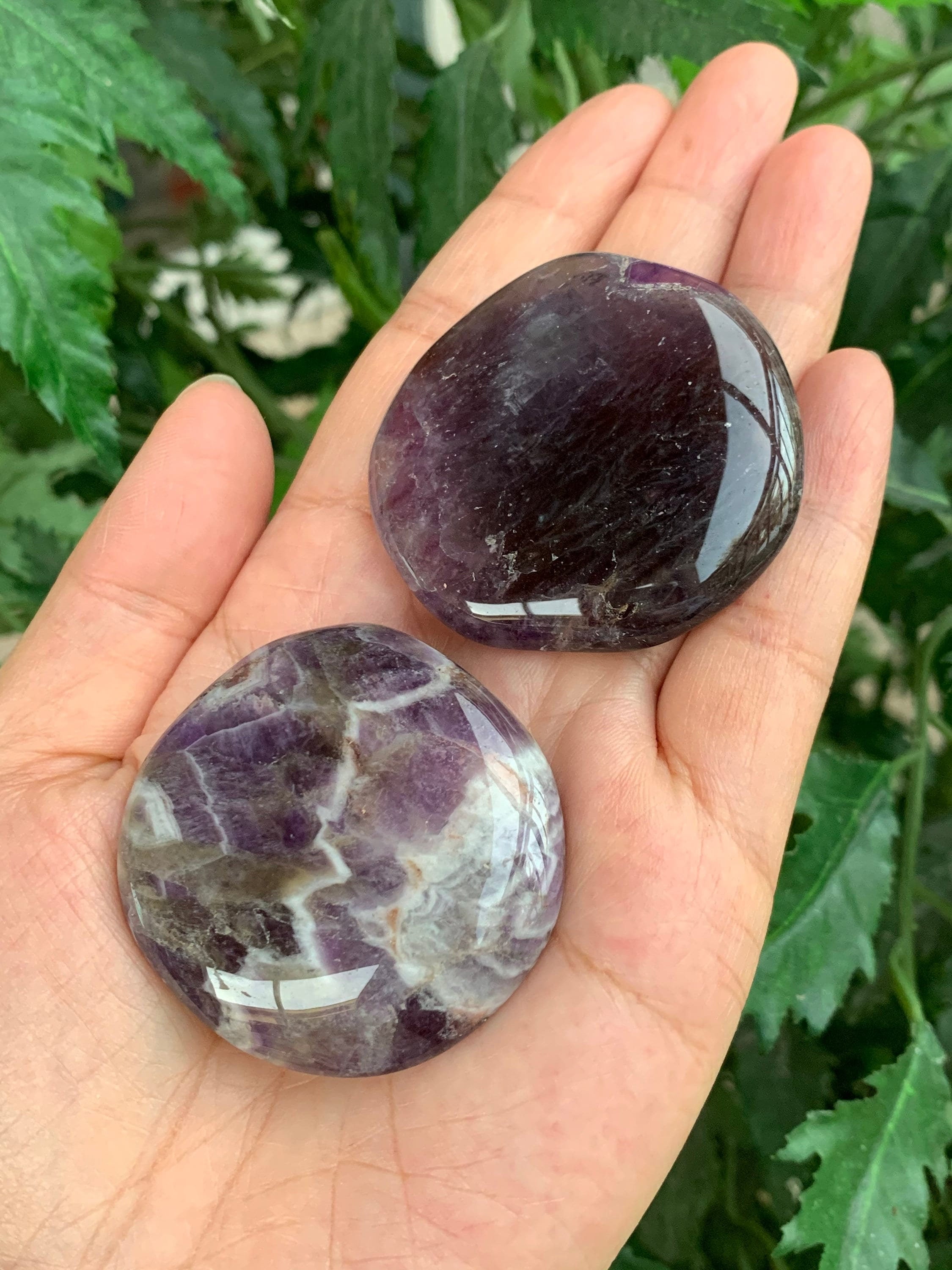 WHOLESALE Amethyst Smooth Stones, Amethyst Worry Stone, Amethyst Palm ...