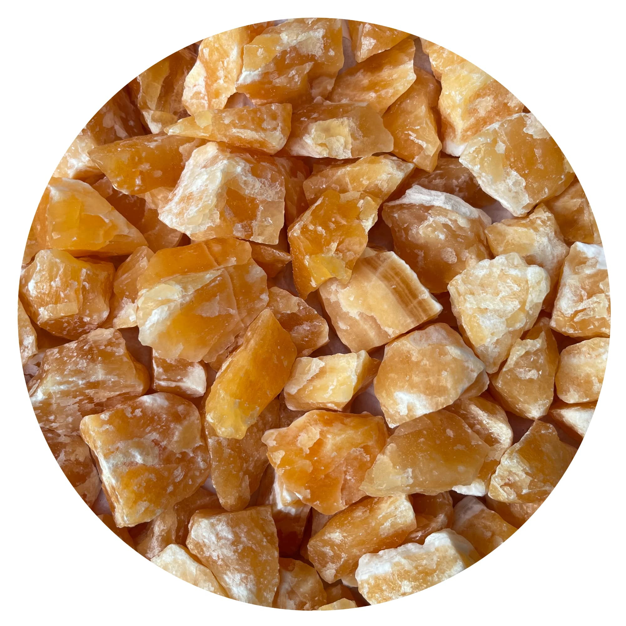 WHOLESALE Calcite Rough Natural Stones, Raw Calcite Crystals (Orange ...