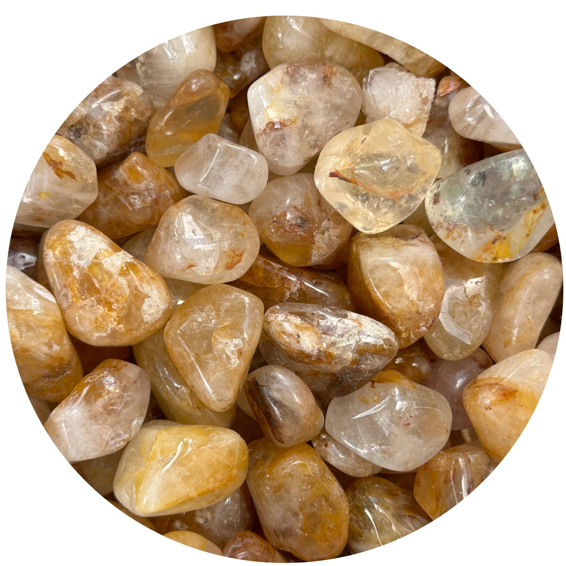 Golden Healer Quartz Tumbled Stones, Polished Natural Golden Healer ...