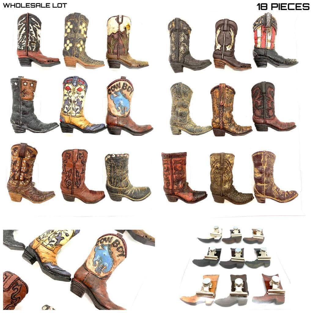 WHOLESALE LOT 18 TEXAS Western Cowboy Cowgirl Boot Souvenir Fridge ...