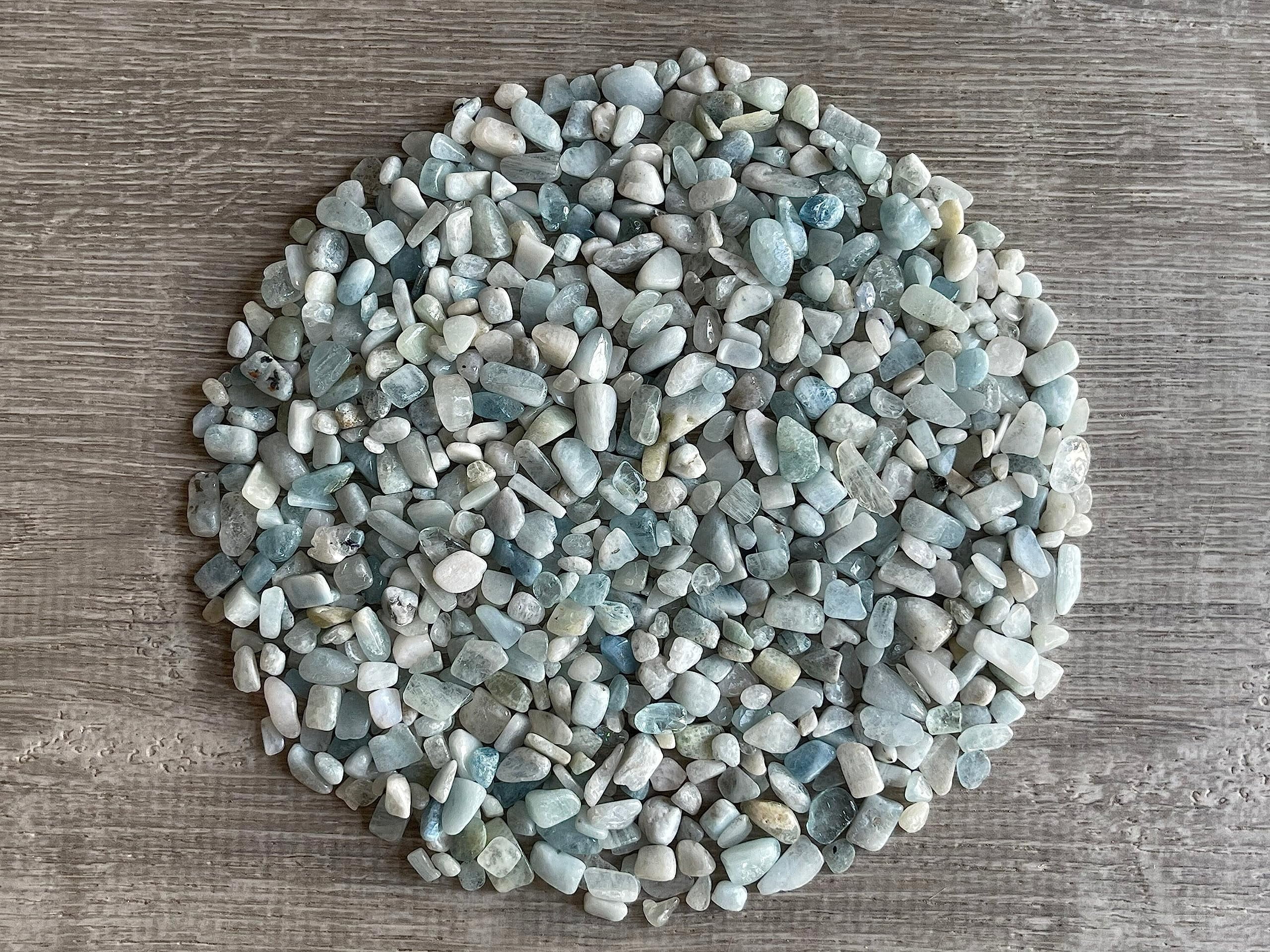 WHOLESALE Natural Aquamarine Semi Tumbled Gemstone Chips ( 1 lb ...