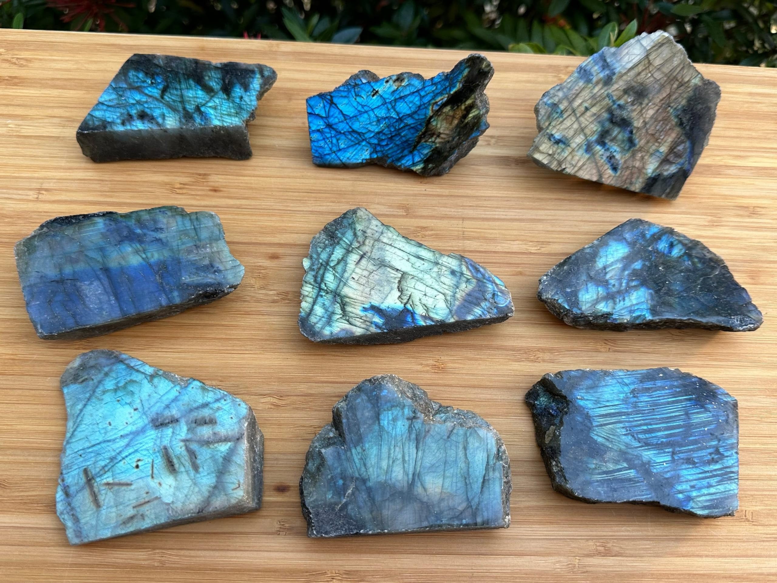 WHOLESALE Natural Labradorite Slab, 1.5"-3.5" Raw Polished Face ...