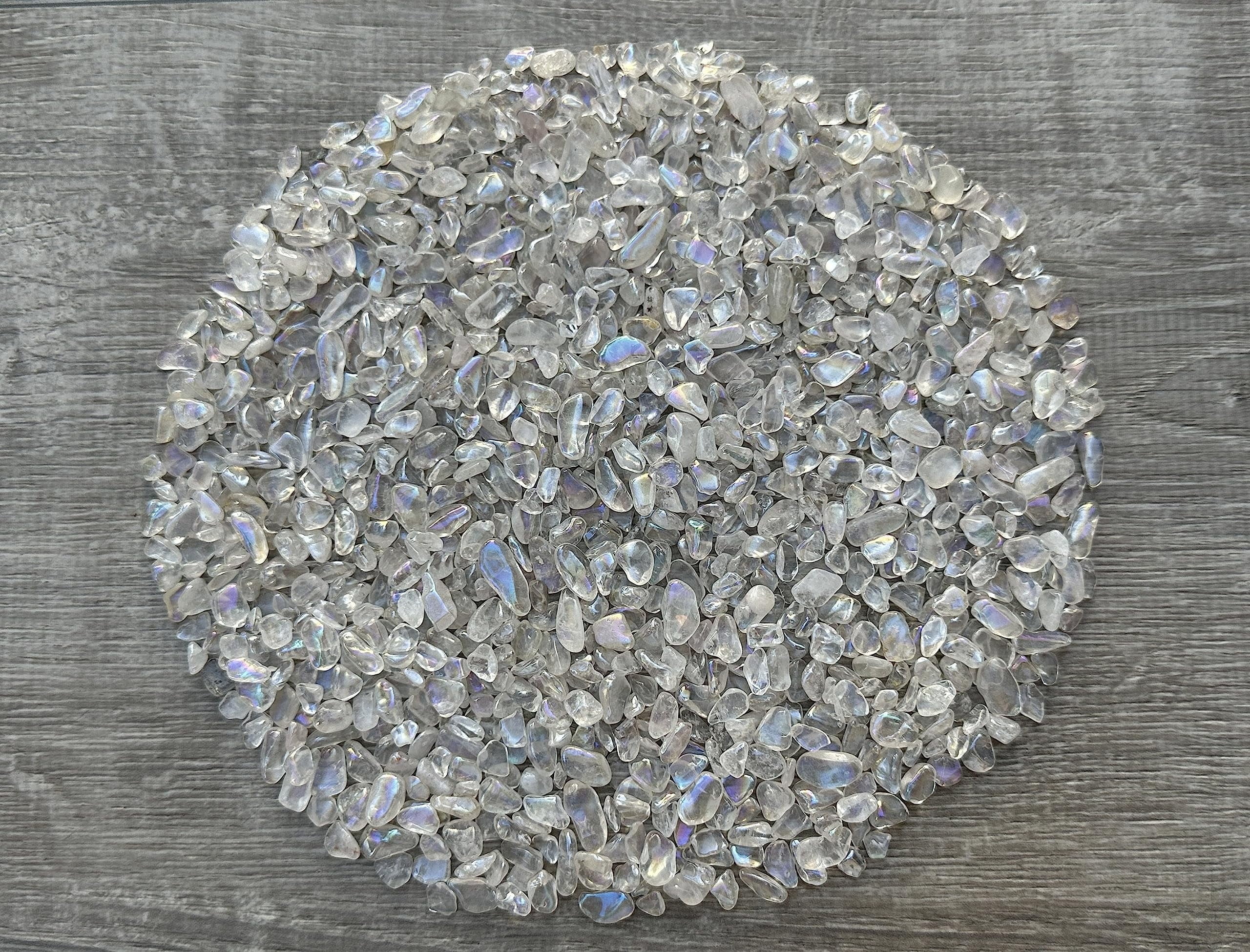 WHOLESALE Natural Semi Tumbled Angel Aura Quartz Gemstone Chips ...