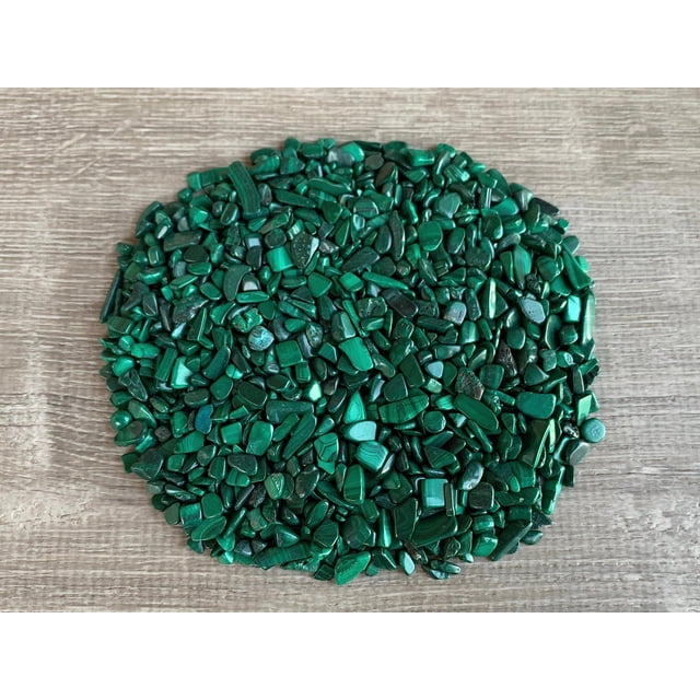 WHOLESALE Natural Semi Tumbled Malachite Gemstone Chips, Crushed Mini ...