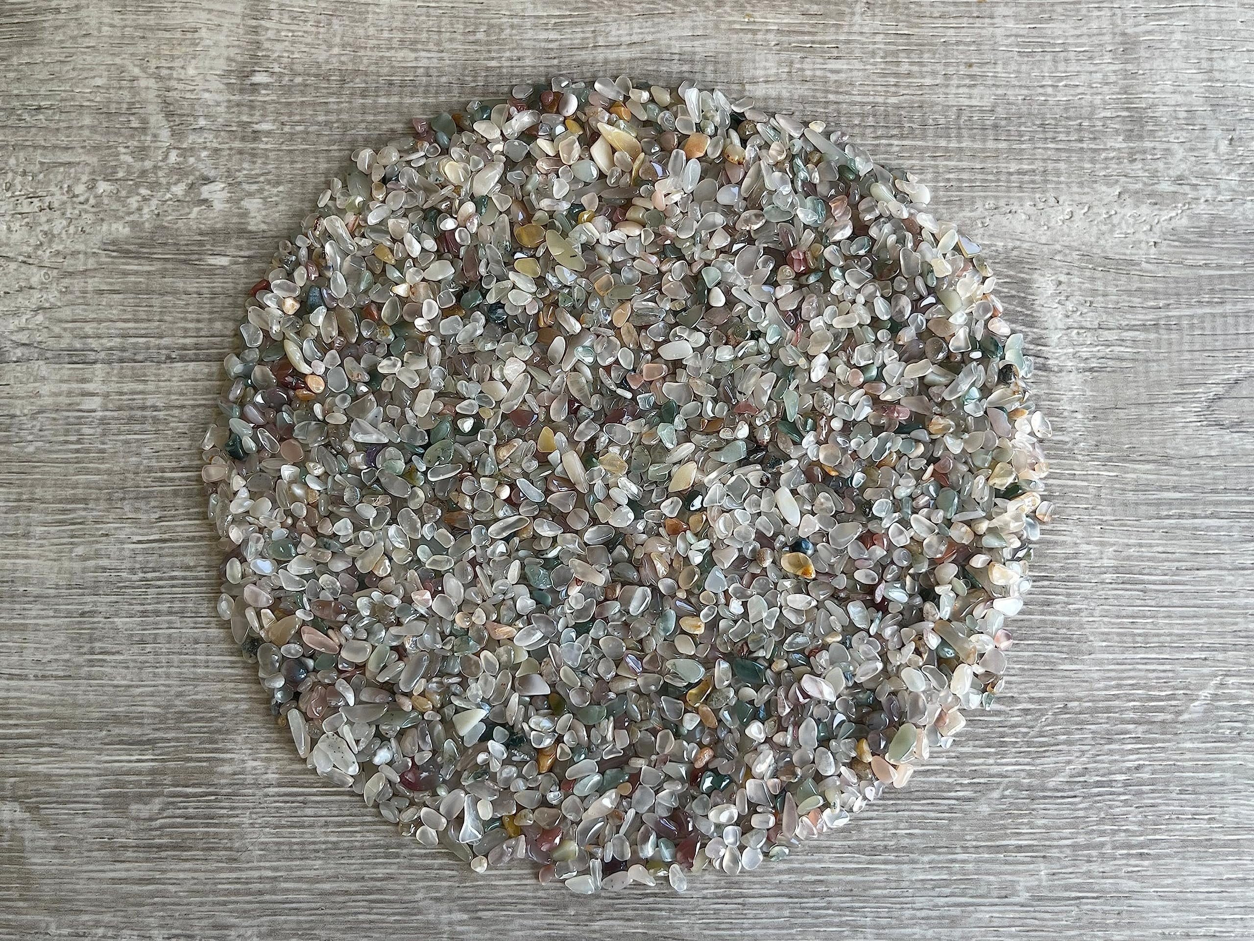 WHOLESALE Natural Semi Tumbled Mixed Agate Gemstone Chips, Crushed Mini ...