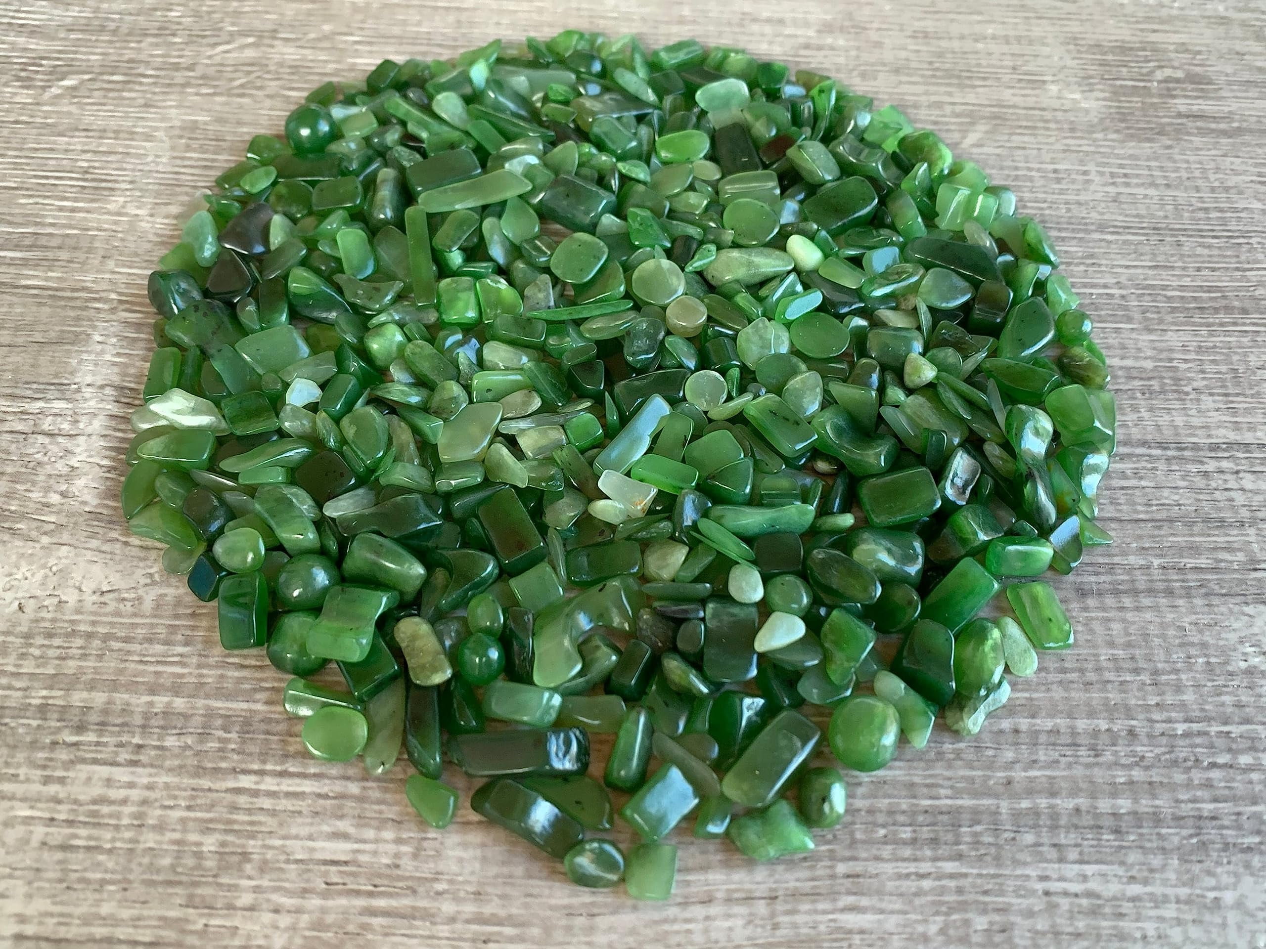 WHOLESALE Natural Semi Tumbled Nephrite Jade Gemstone Chips, Crushed ...