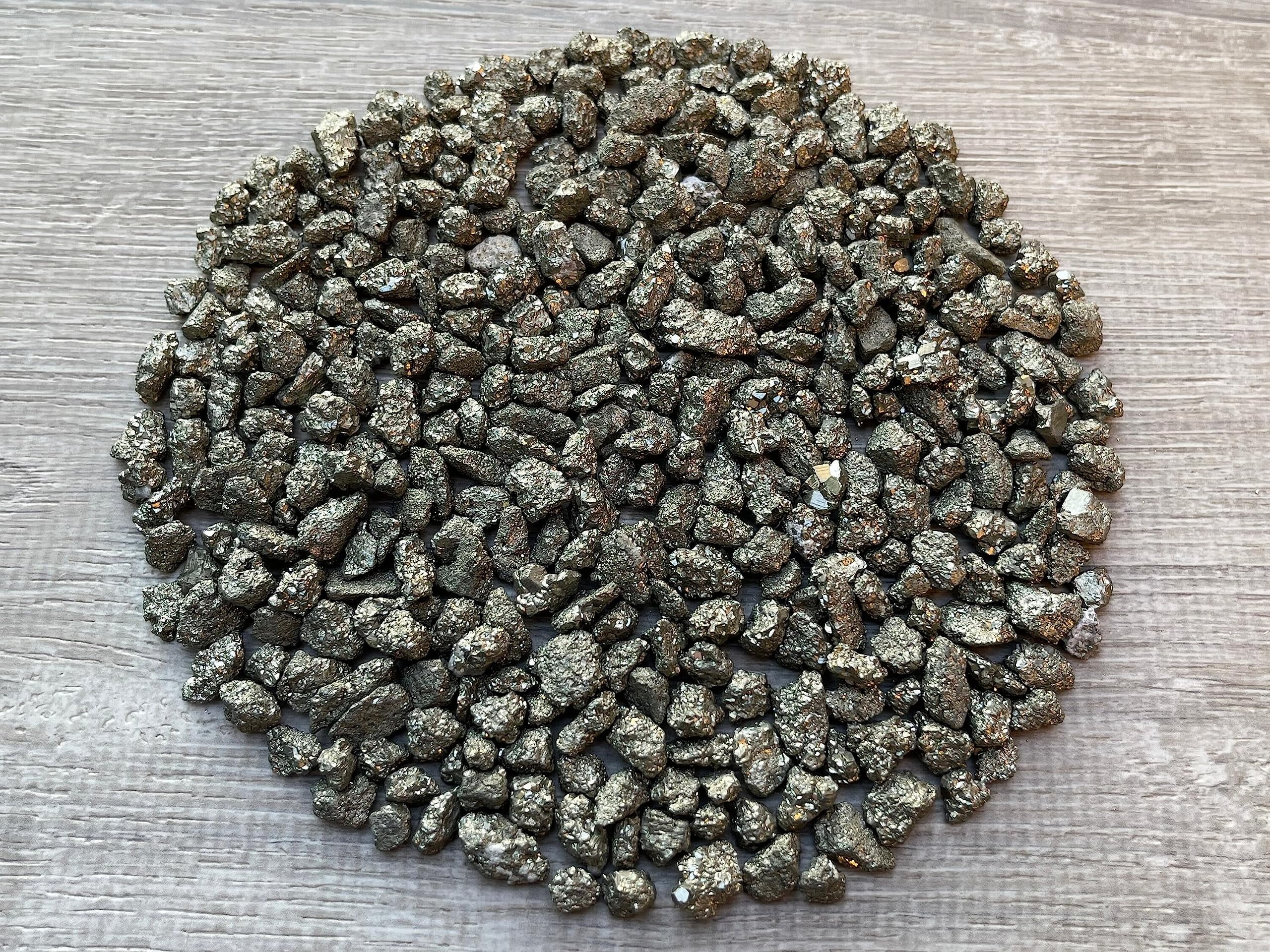 WHOLESALE Natural Semi Tumbled Pyrite Gemstone Chips, Crushed Mini ...