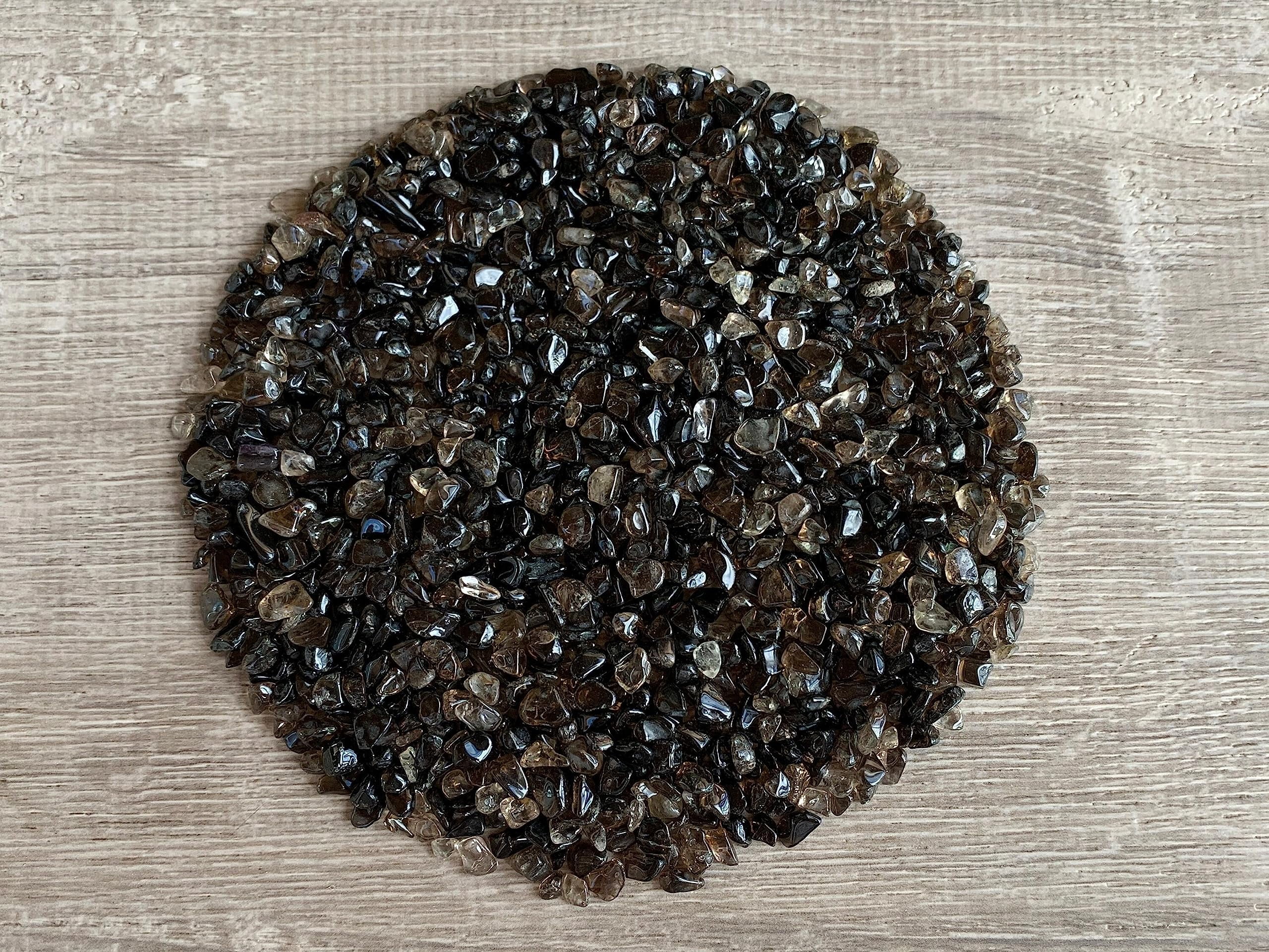 WHOLESALE Natural Semi Tumbled Smoky Quartz Gemstone Chips, Crushed ...