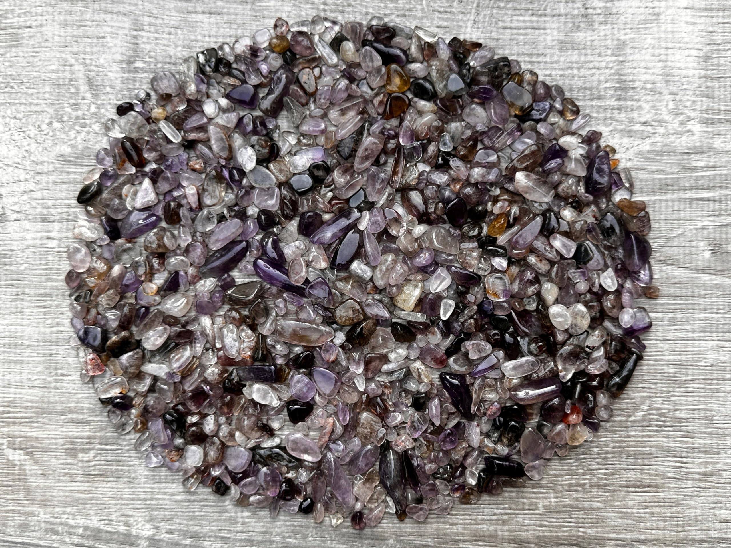 WHOLESALE Natural Semi Tumbled Super 7 Gemstone Chips, Crushed Mini ...