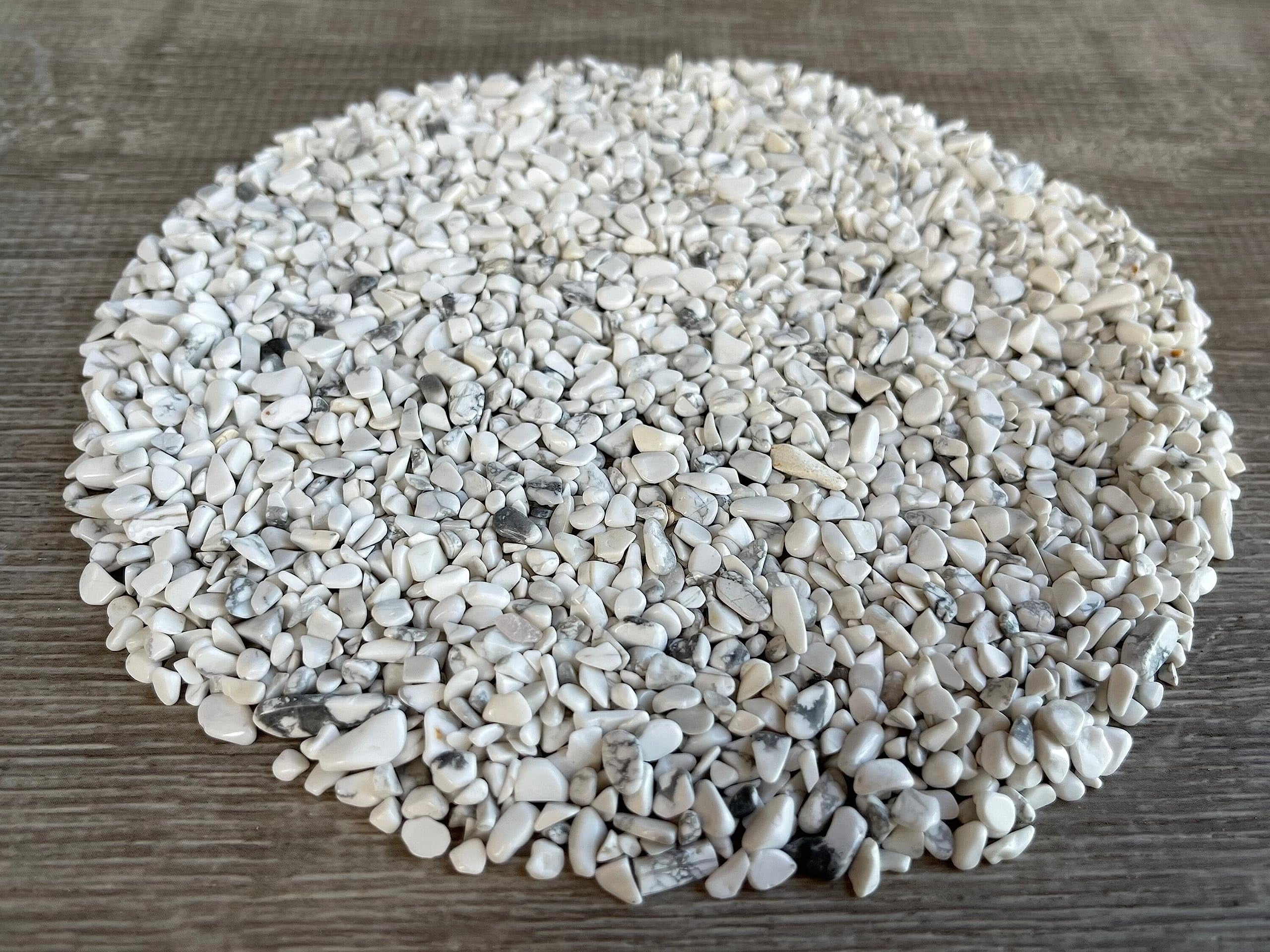 WHOLESALE Natural Semi Tumbled White Howlite Gemstone Chips ( 2 oz / 0. ...
