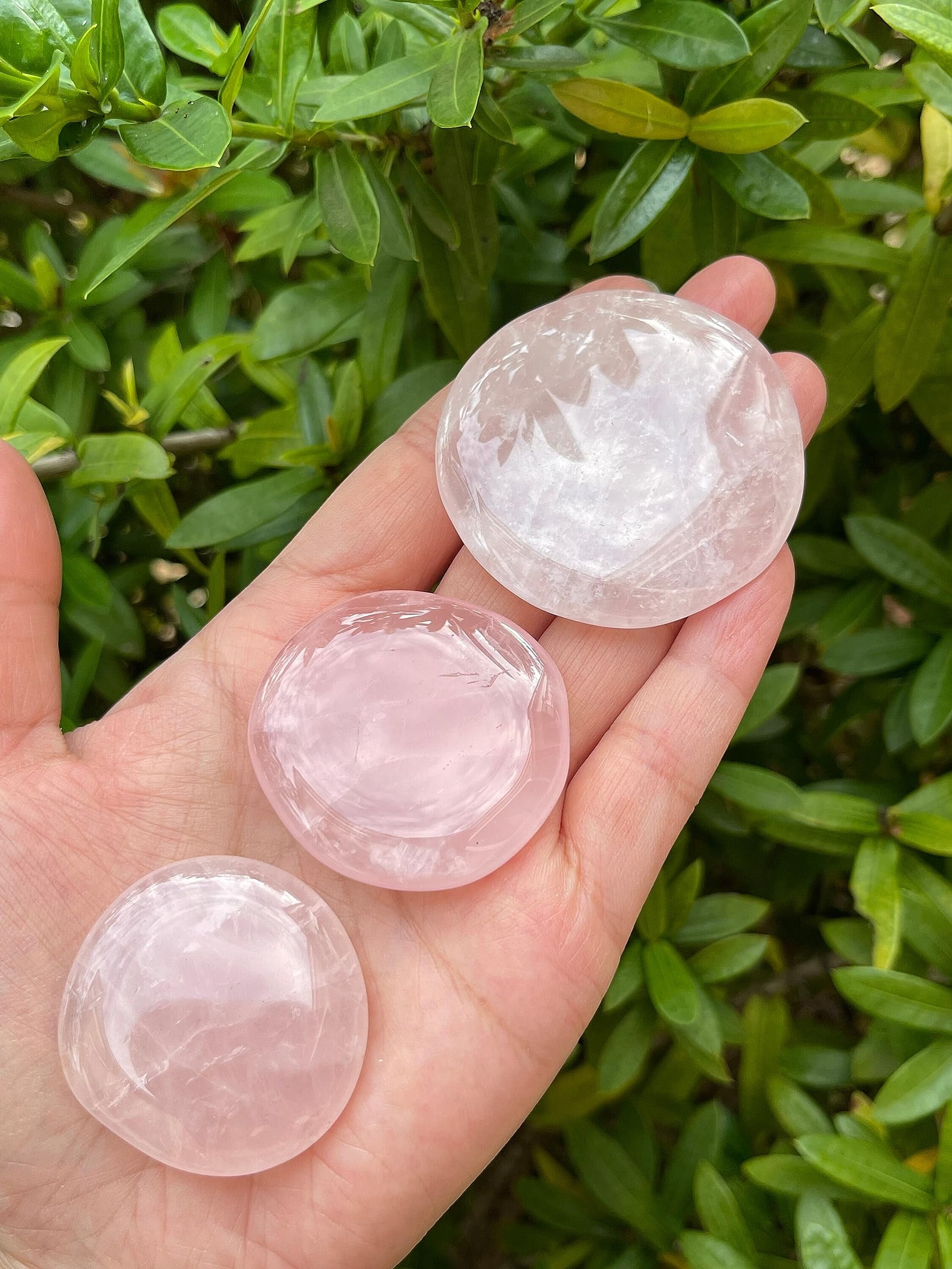 WHOLESALE Rose Quartz Smooth Stones, Worry Stone, Rose Quartz Palm ...