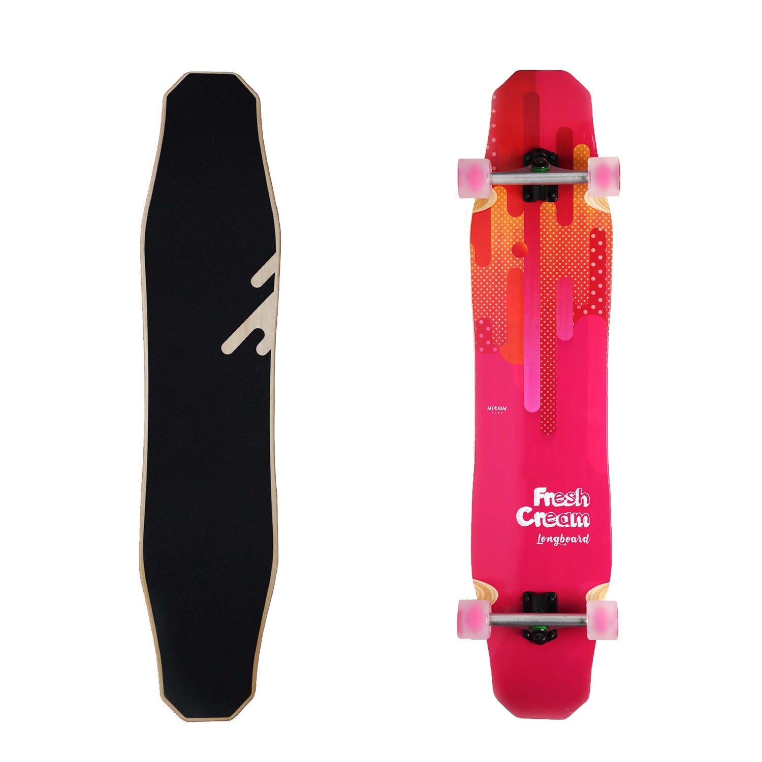 WHOME Longboard - 44 Inch Long Boards for Adults/Teenagers Girls/Kids ...