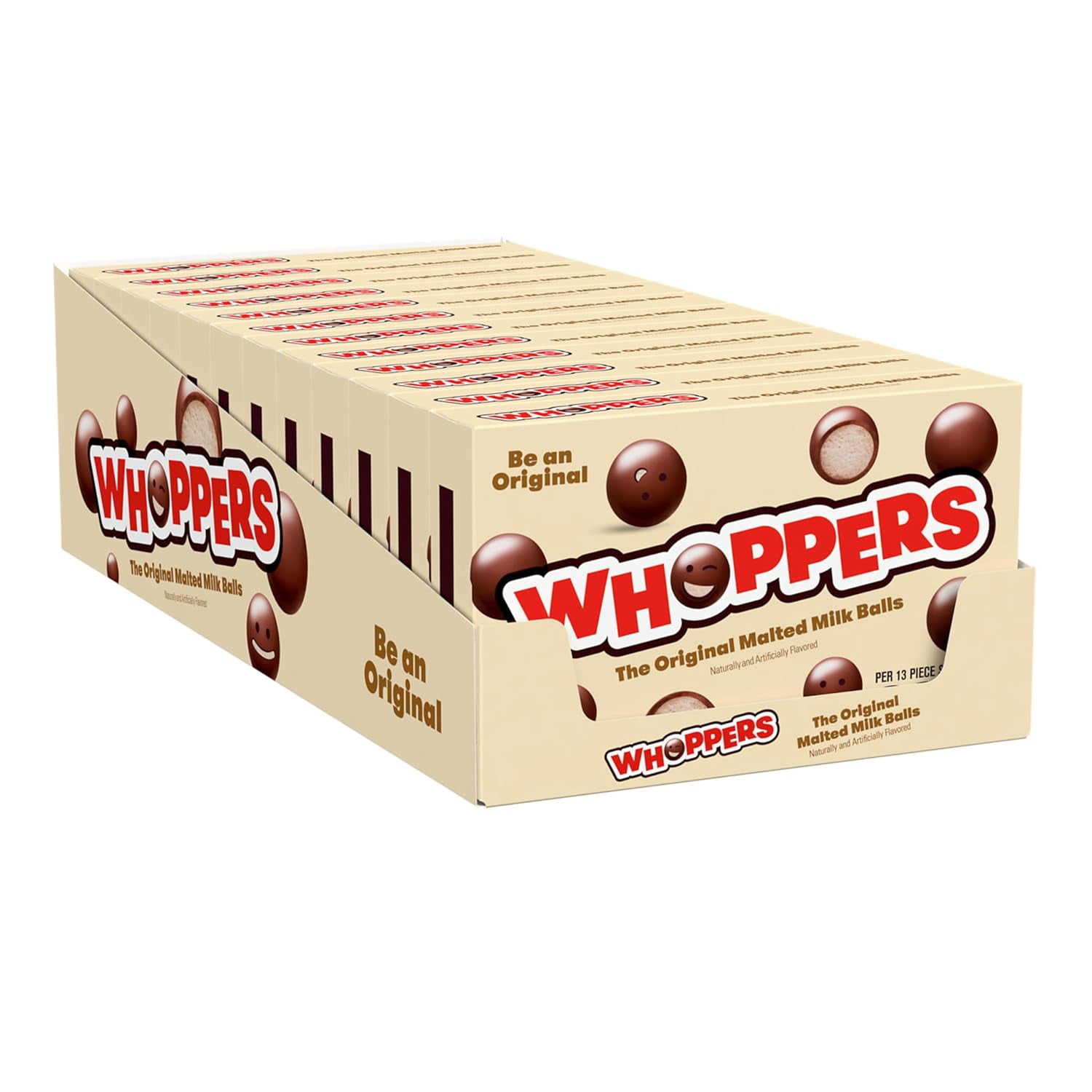 WHOPPERS Malted Milk Balls, Delicious Chocolate Candy, Kosher Certified, Ideal for Movie Nights ...