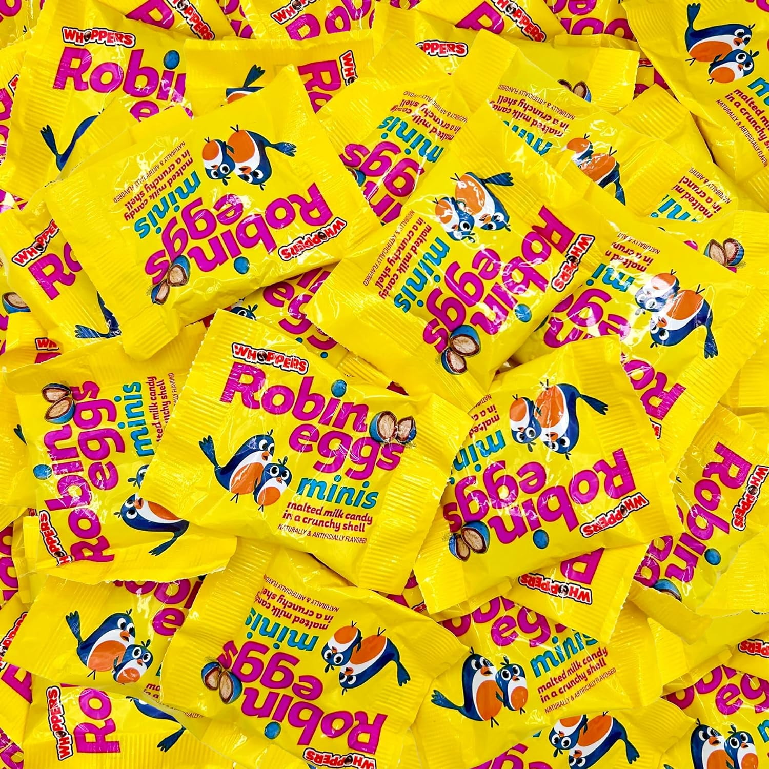 WHOPPERS Mini ROBIN EGGS Candy Snack Size Pouches, Crunchy Shell Malted ...
