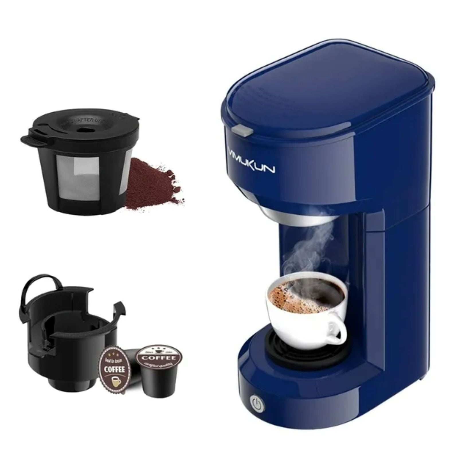 WHT MAKER Single Cup Coffee Maker, 6-14oz Reservoir, Compact Size, K ...