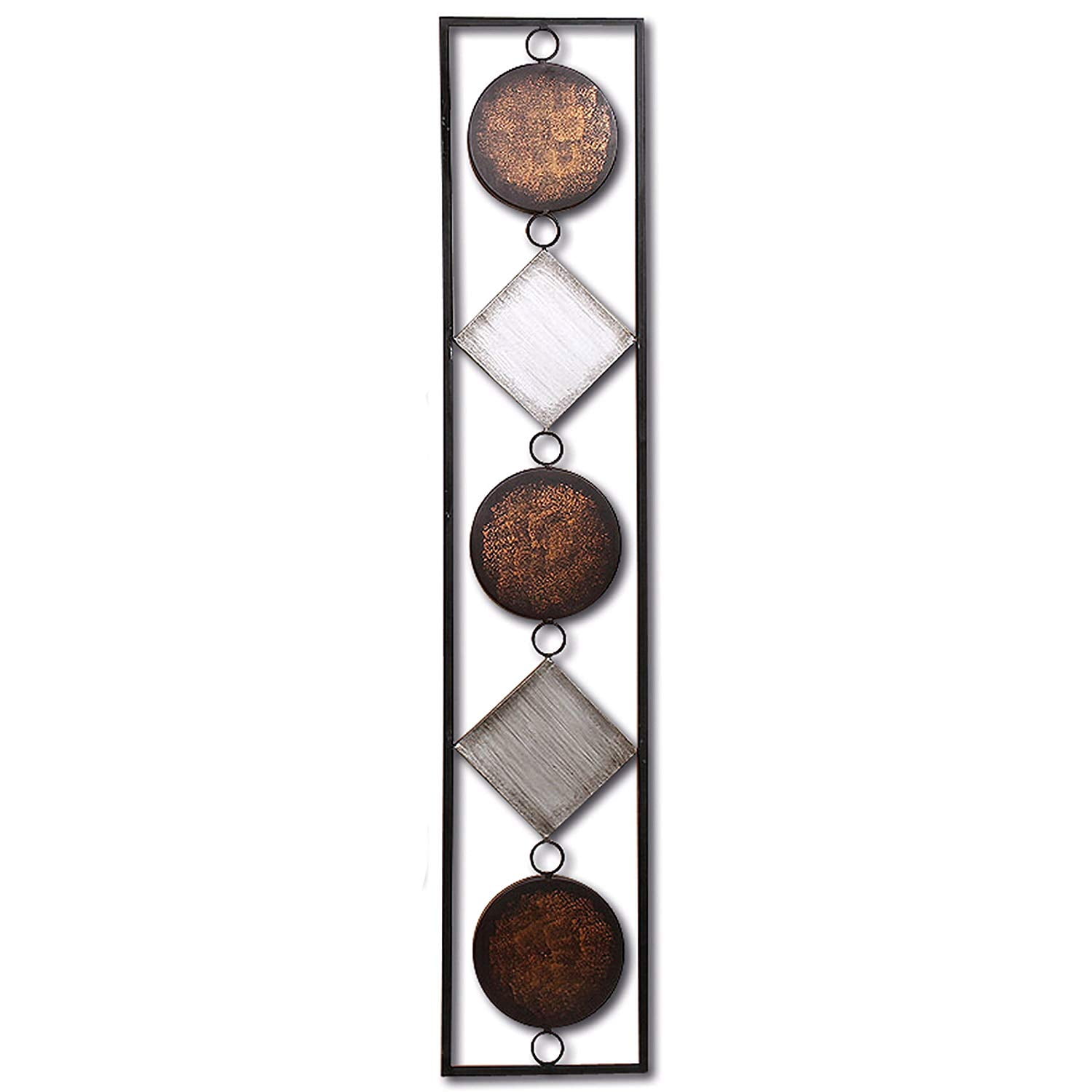 WHW Modernist Floating Circles and Squares Wall Sculpture, Rectangular ...