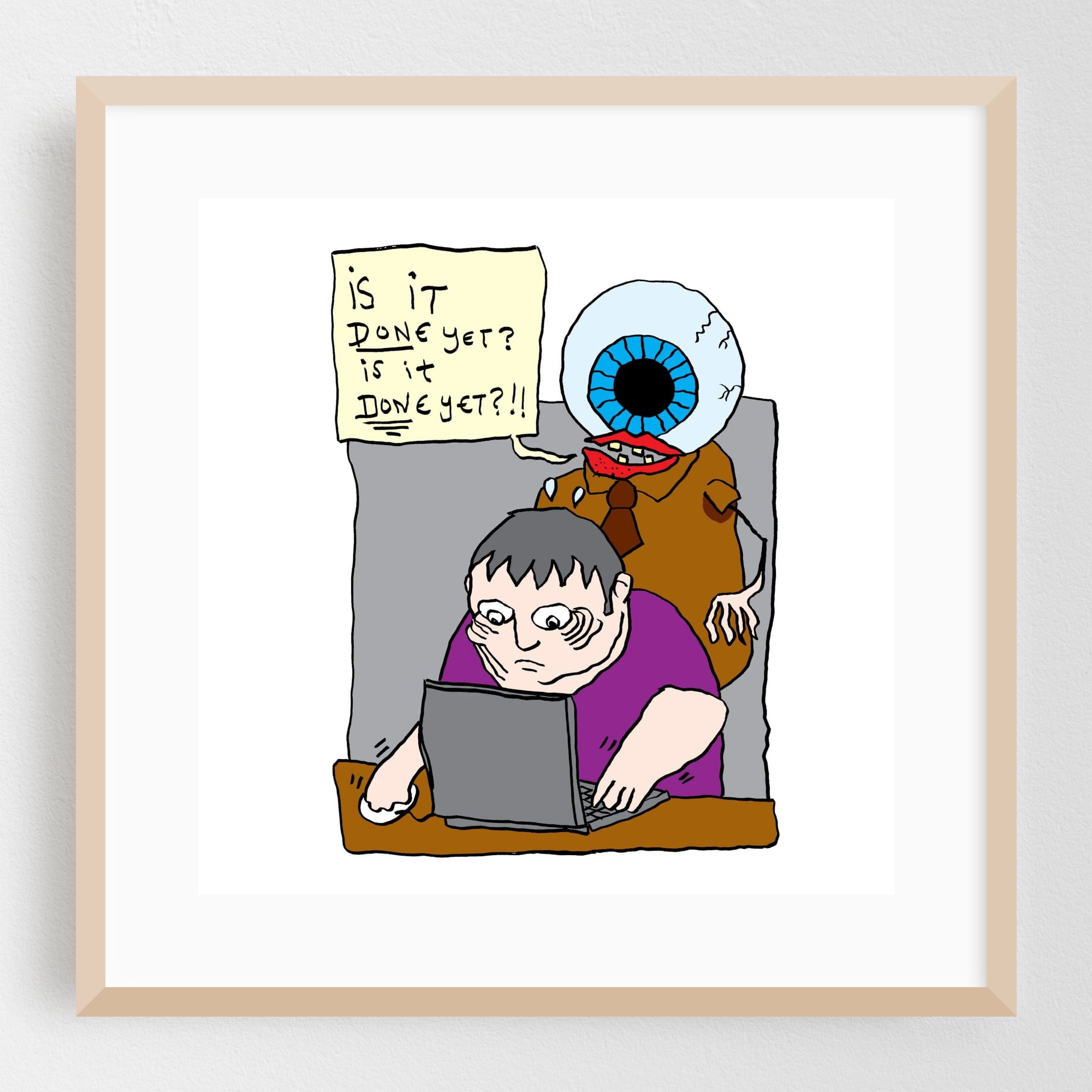 WHY I QUIT MY JOB illustration - Illustration Humor Surrealism Creepy ...