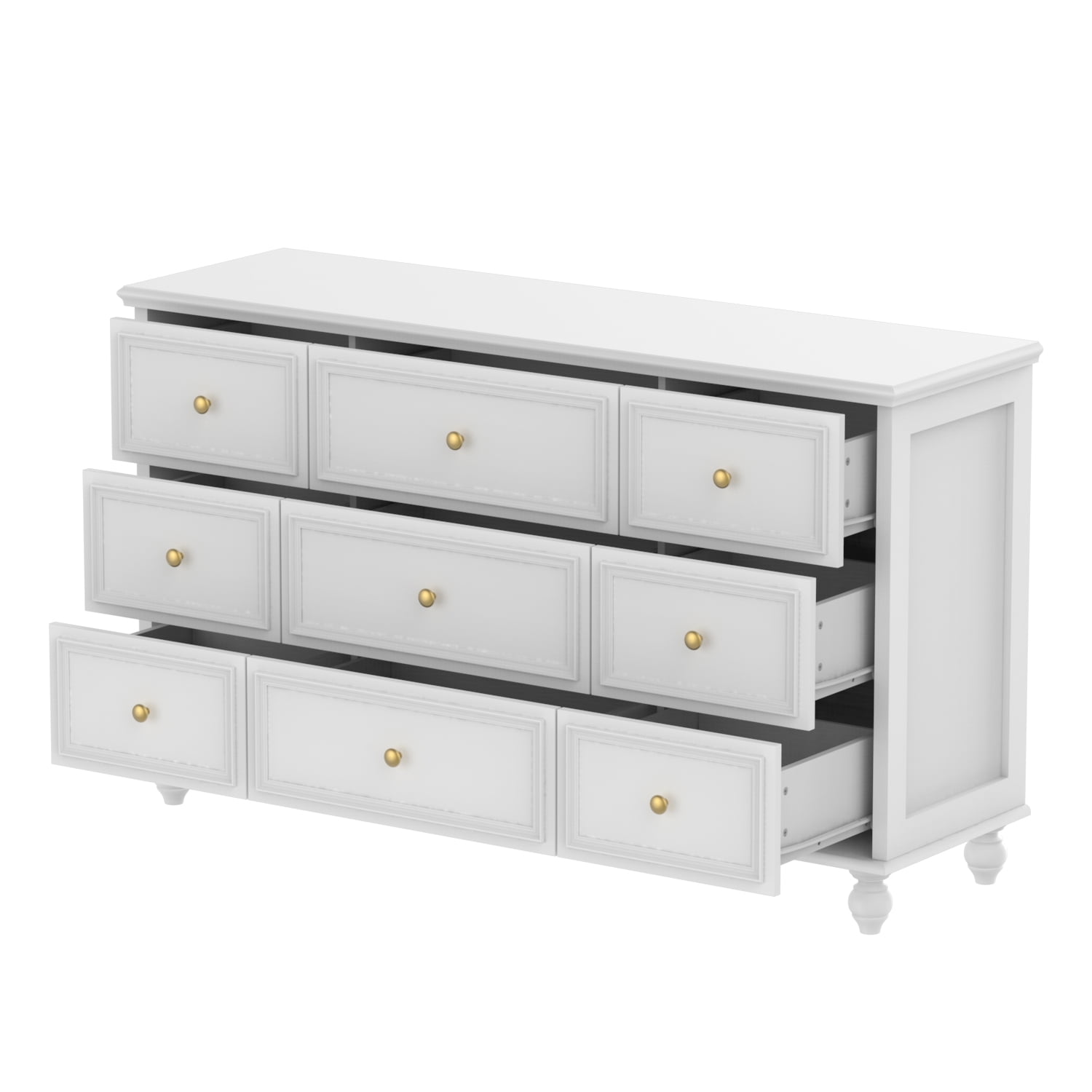 WIAWG 9 Drawer Dresser, Chest of Drawers Wood Dresser Storage ...