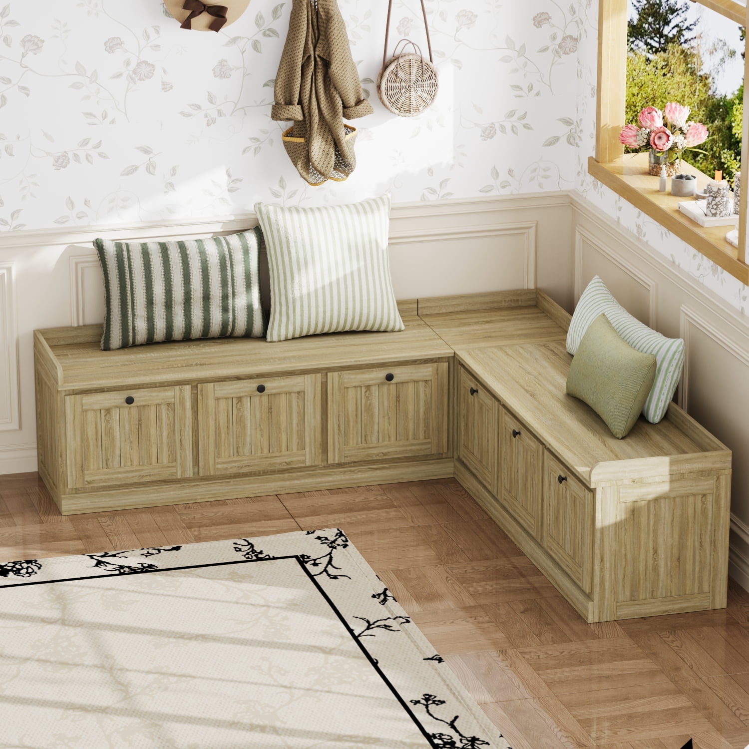 WIAWG L Shape Kitchen Breakfast Nook Bench, Kitchen Corner Nook Bench ...