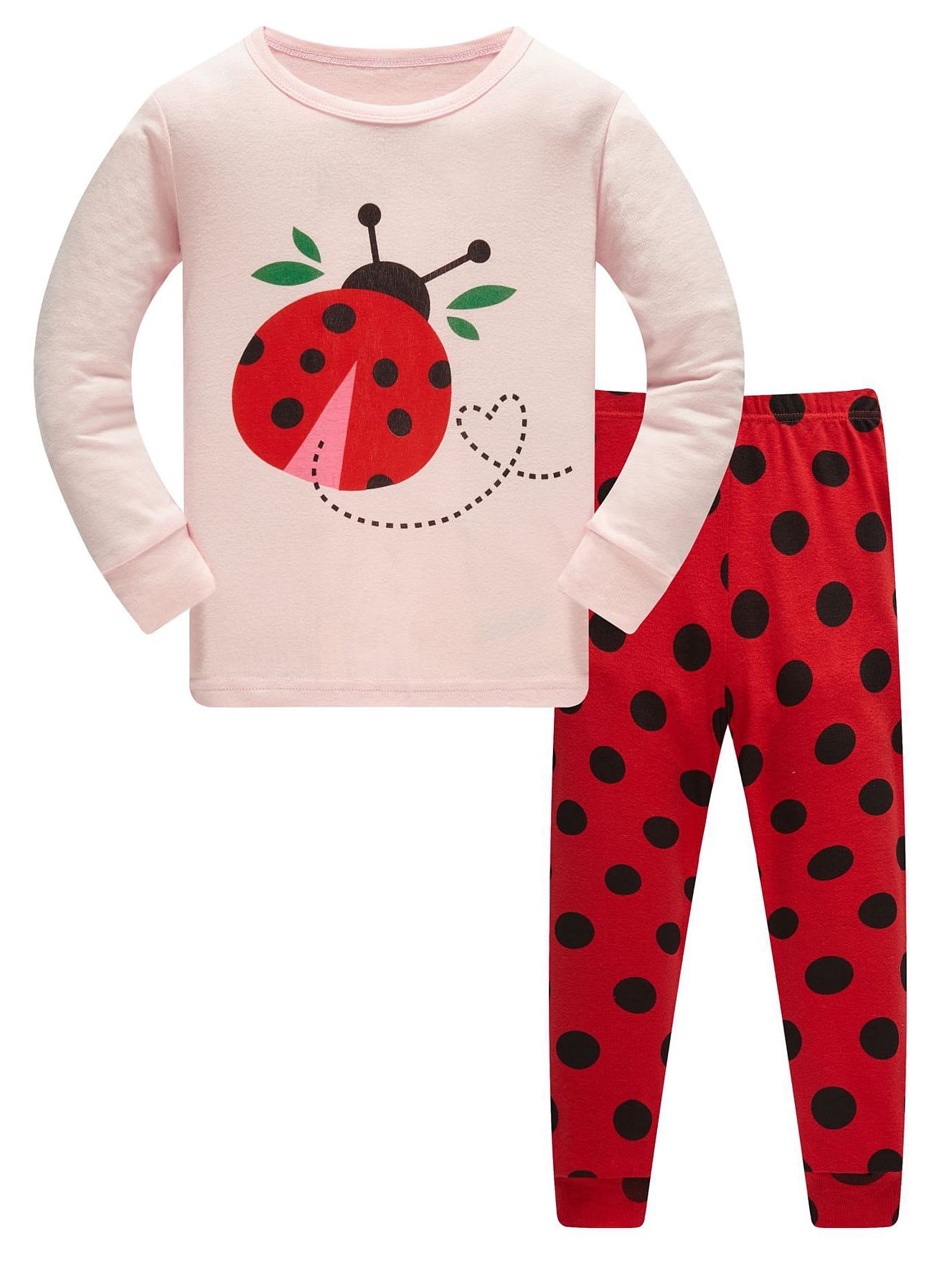 WIBACKER 1-10 Year Girls' 2-Piece Pajamas Set Long Sleeve Sleepwear Pjs ...