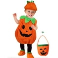 WIBACKER Children Cute Halloween Pumpkin Costumes Kid Boy Girl Party Cosplay Fancy Dress Up ...