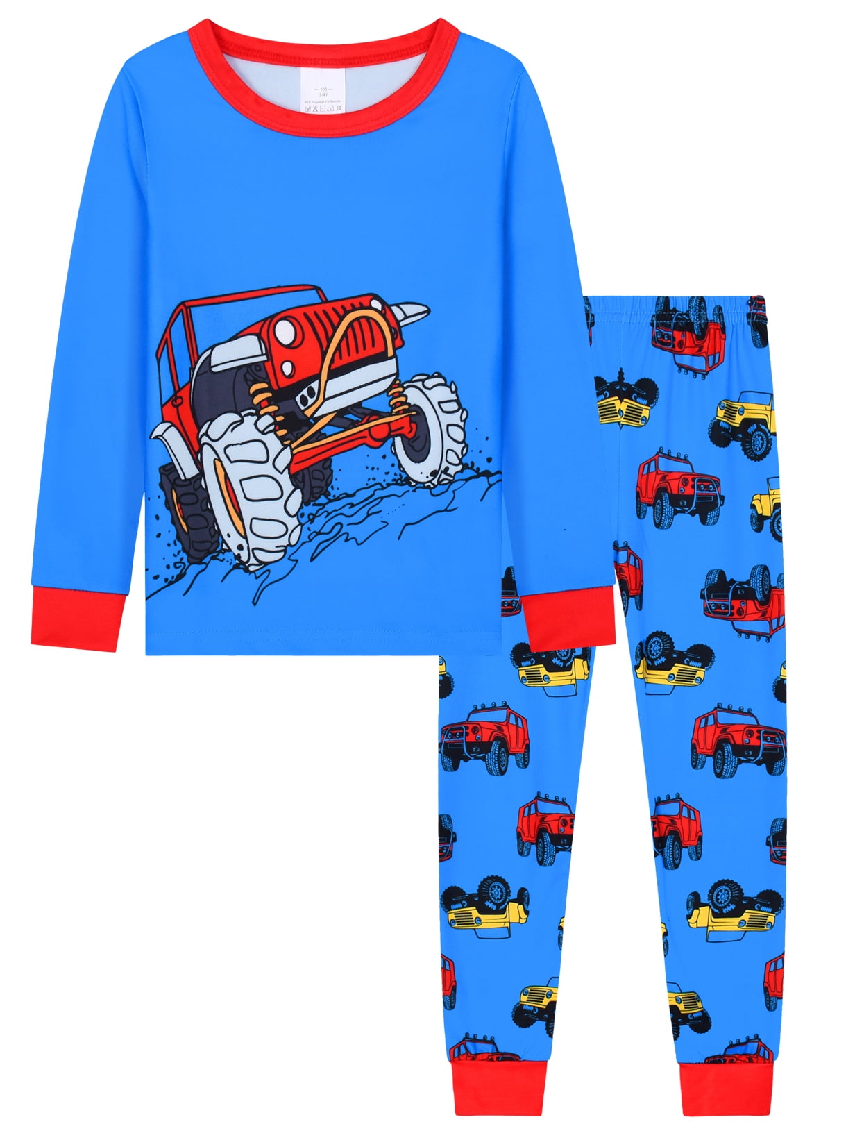 WIBACKER 1-12Years Kids Boys Pajamas Set Toddler Boy Long Sleeve Tops ...