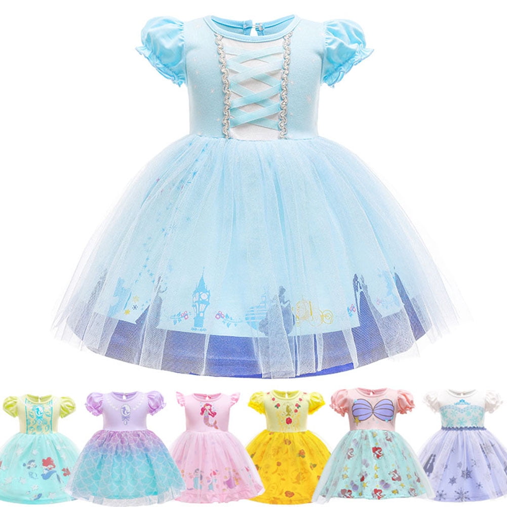 WIBACKER 1-6T Toddler Kid Baby Girls Fancy Party Puff Sleeve Princess ...