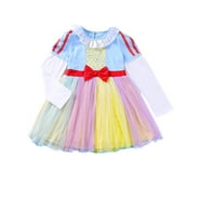 Disney Frozen Elsa & Anna Little Girls' Princess Outfit - Long Sleeve ...