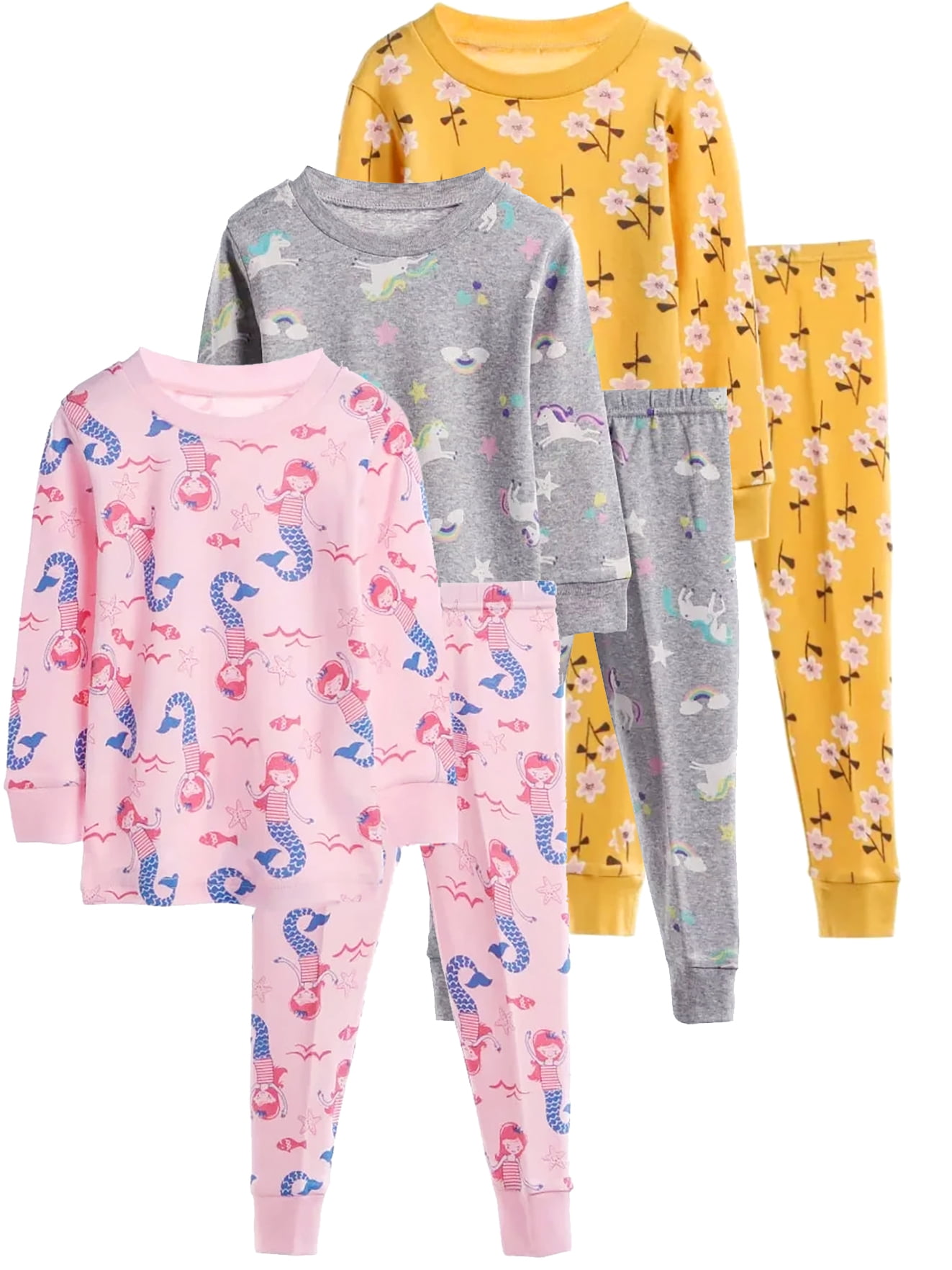 WIBACKER 1-7 Years Toddler and Little Girls' Long Sleeve Top and Pants ...