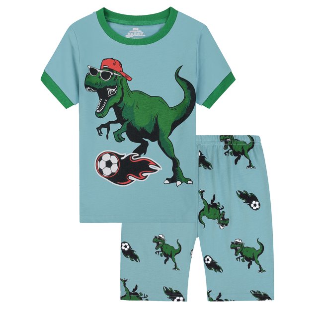 WIBACKER 2-9 Years Boys Short Sleeve Sleepwear Kids Summer Pjs Children Sleepwear 2-Pieces ...
