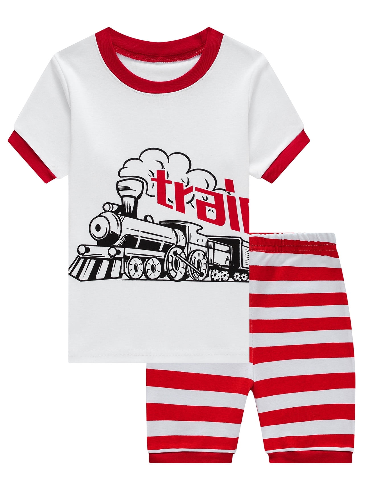 WIBACKER 3-8T Big Boys 100% Cotton Summer 2 Piece Sleepwear Short ...