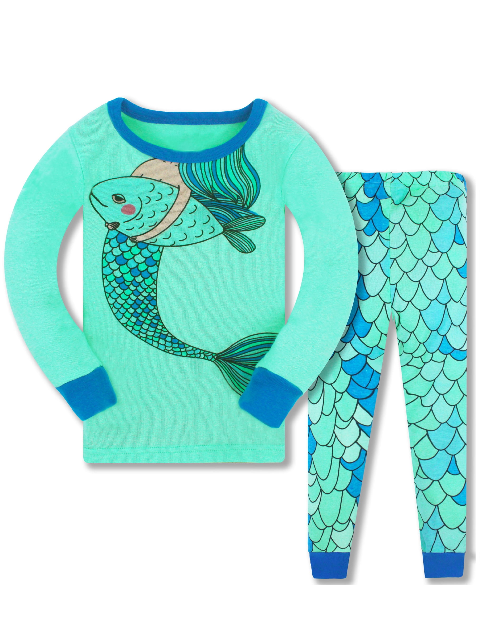 WIBACKER 3-8T Toddler and Little Girls Pajamas Set Long Sleeve PJs 100% Cotton Snug Fit Pajamas ...