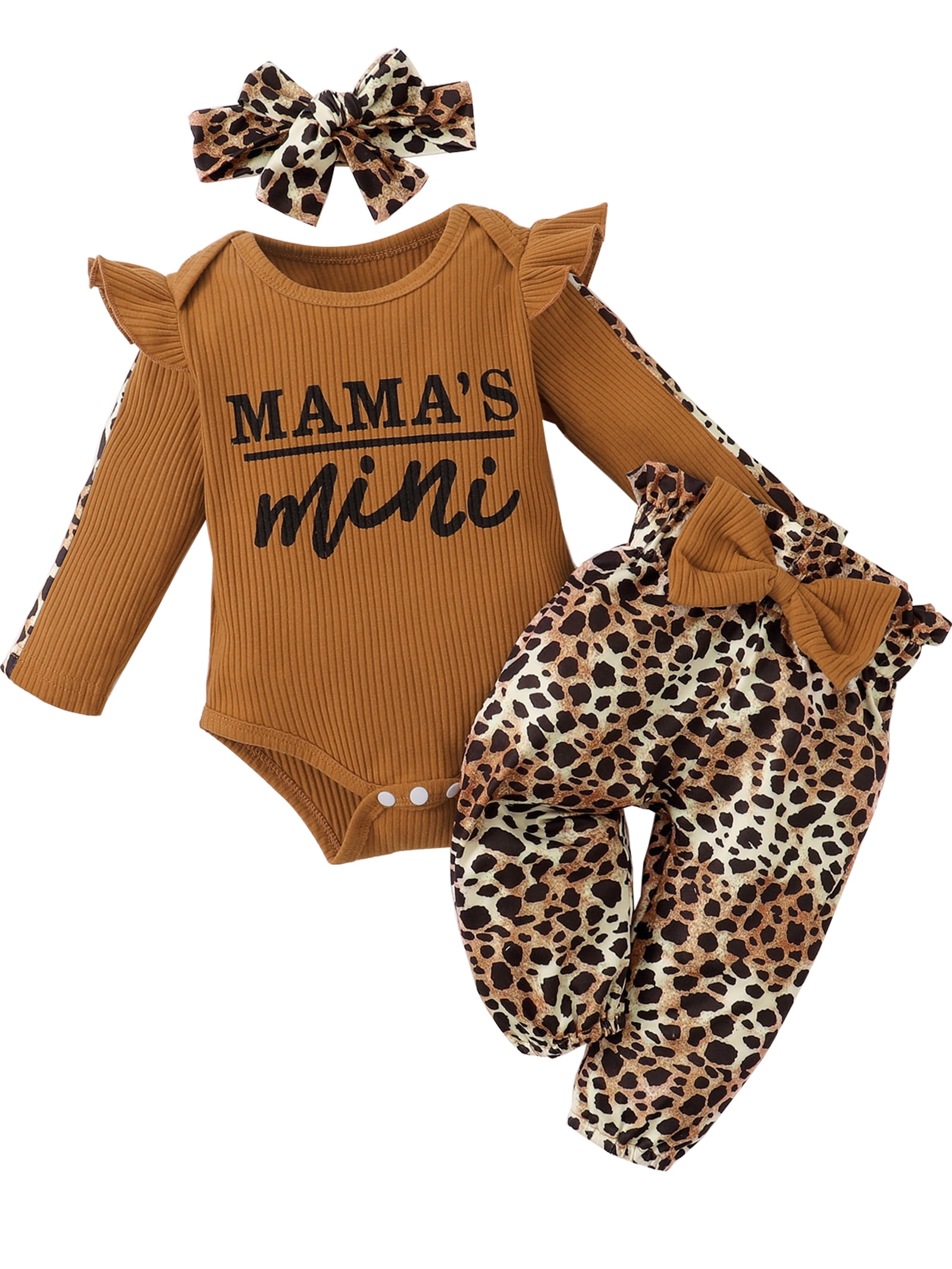 WIBACKER Baby Girl Clothes Newborn Infant Outfits Ruffle Mama's Mini ...