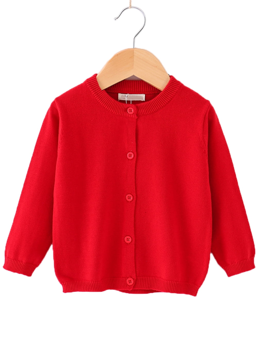 WIBACKER Baby Girls Boys Cardigan Long Sleeve Uniforms Knit Sweater ...