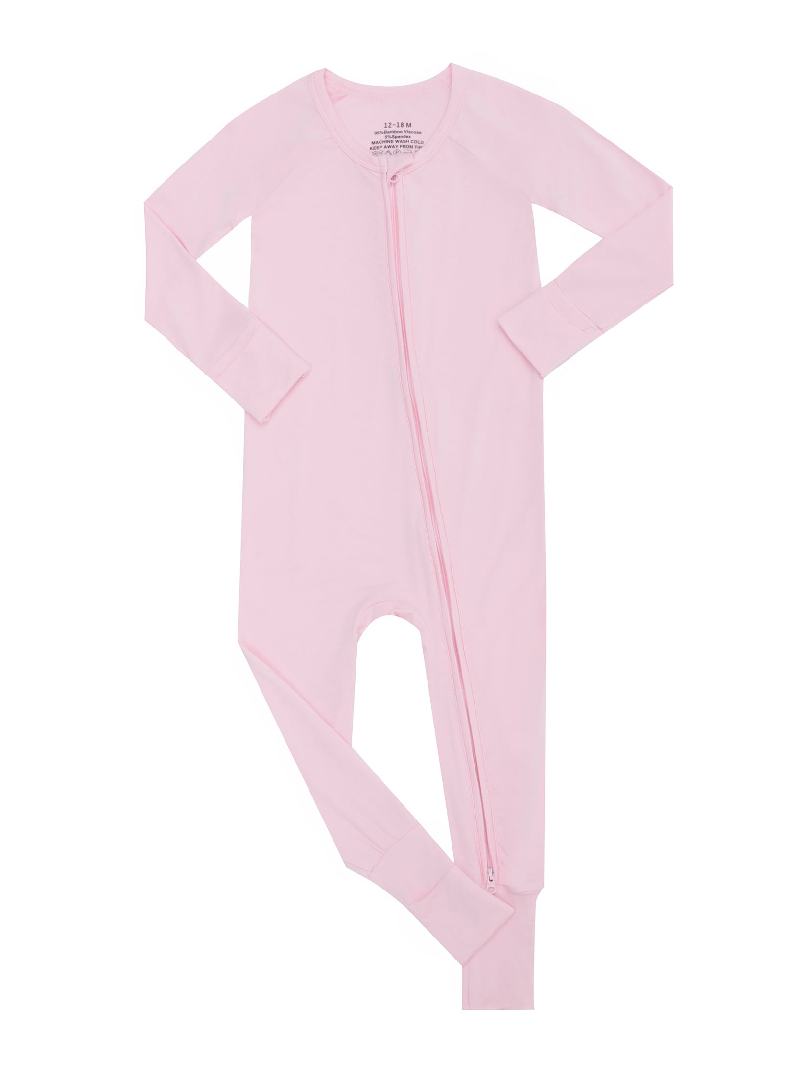 WIBACKER Baby Unisex Bamboo Viscose Pajamas with Mitten Cuffs-Boys ...