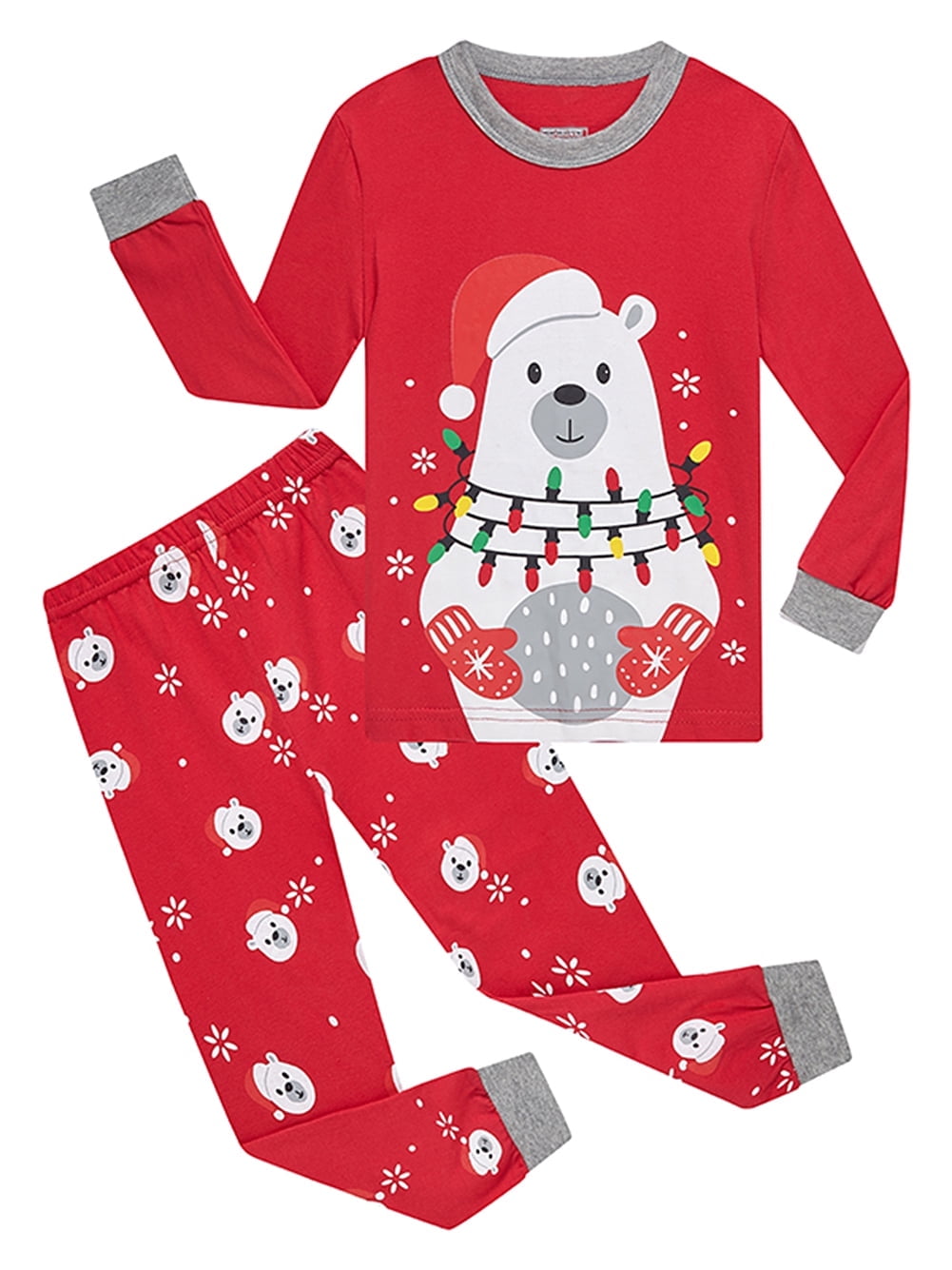 WIBACKER Christmas Pajamas Sets for Boys Girls Kids Pj 2 Piece Set ...