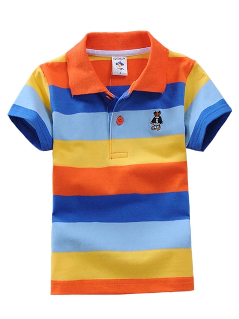 WIBACKER Kids Boy's Short Sleeve Tops Child 2-14T Cartoon Cotton Jersey ...