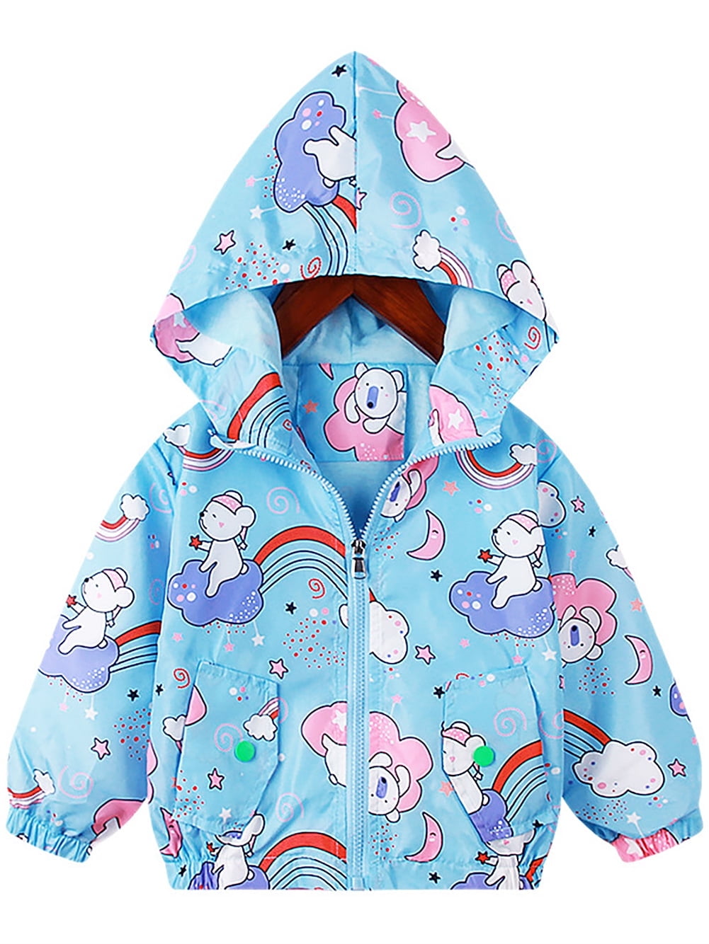 WIBACKER Kids Toddler Girls Zipper Outdoor Coat Lined Lightweight ...