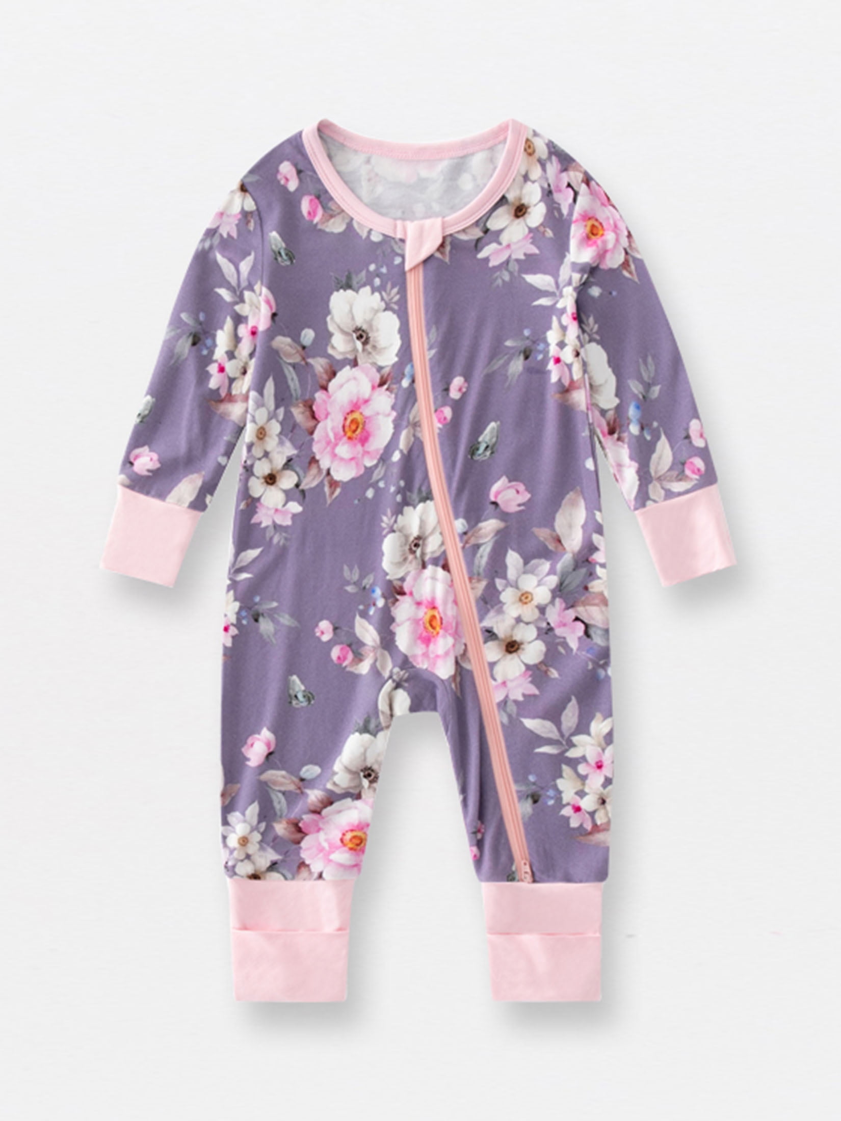WIBACKER Newborn Viscose from Bamboo Sleeper 2-Way Zipper Pajamas for ...