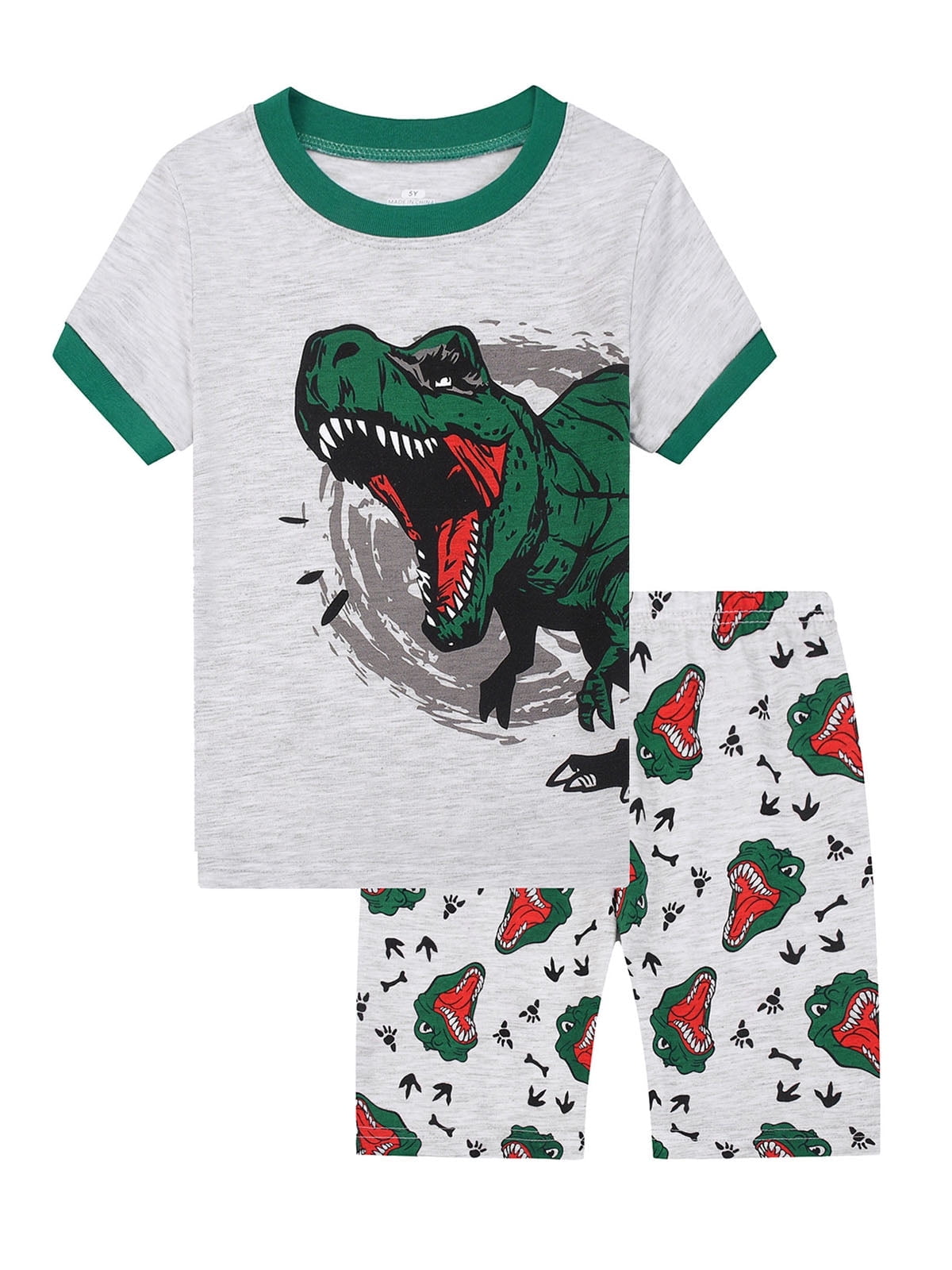WIBACKER Toddler Boys Pajamas Short Sets Dinosaur Cotton 2 Piece Pjs ...