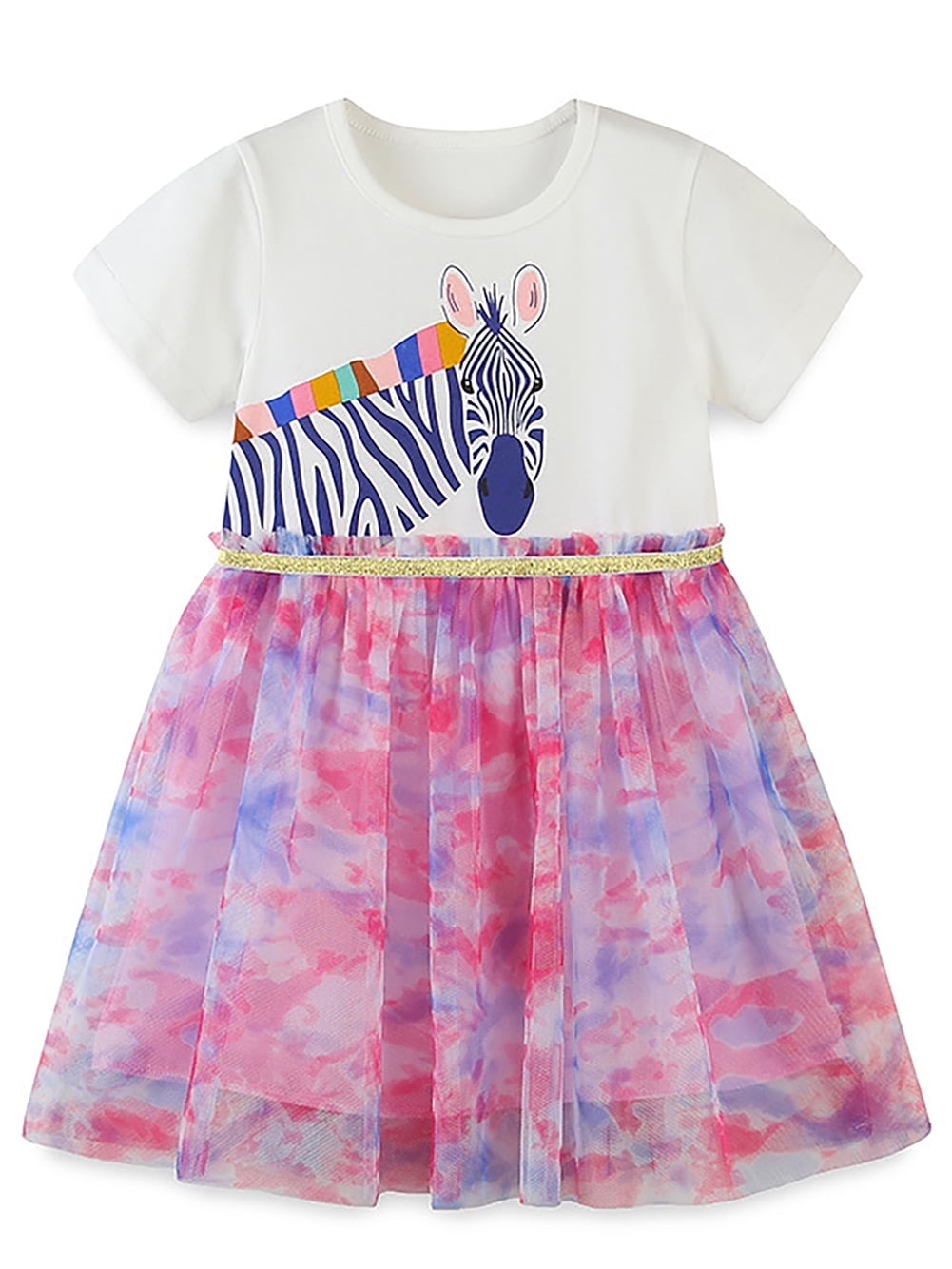 WIBACKER Toddler Tulle Dress Summer Outfit Birthday Princess Party ...