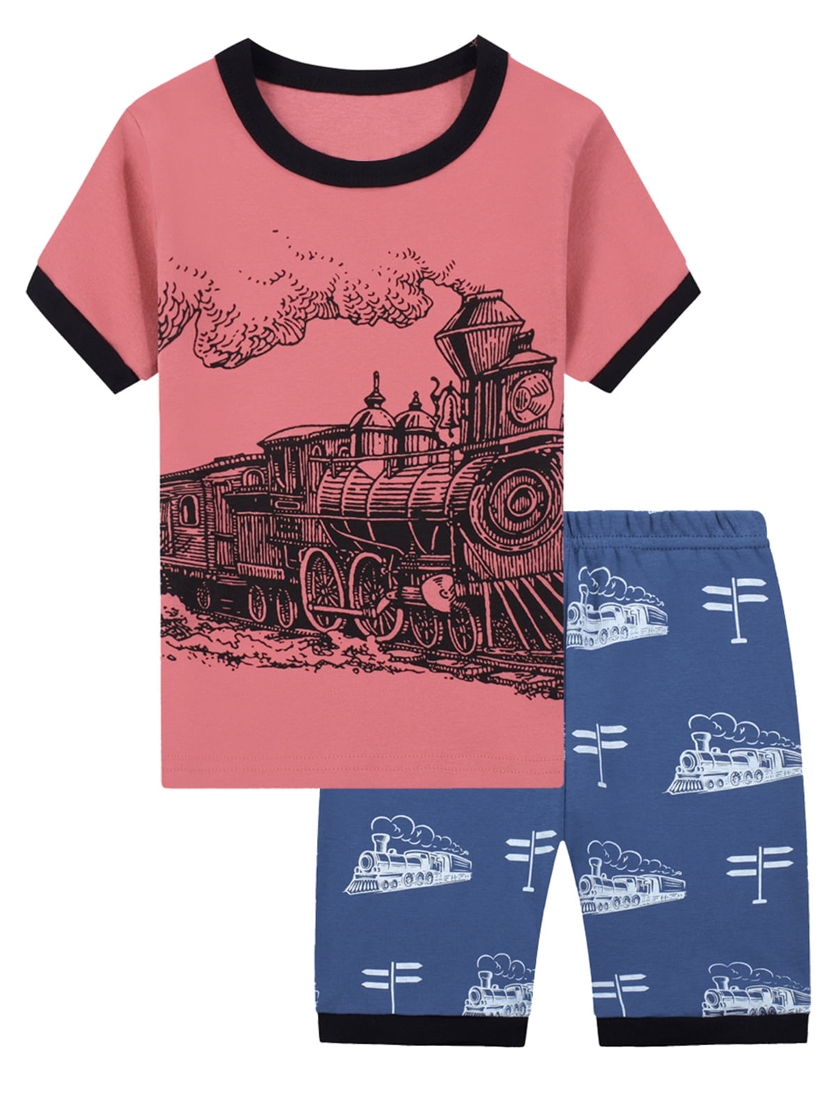 WIBACKER for Boy 2-Pieces Pajama Set Toddler Kids Short Sleeve ...