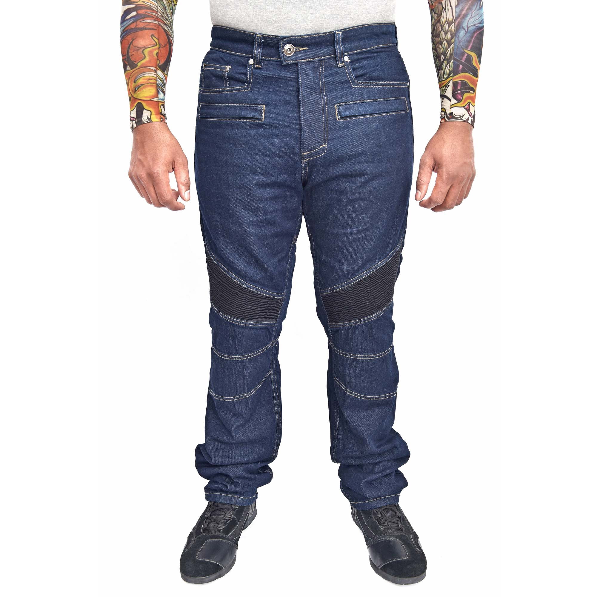 WICKED STOCK Motorcycle Riding Jeans Regular Fit with Removable Armor ...